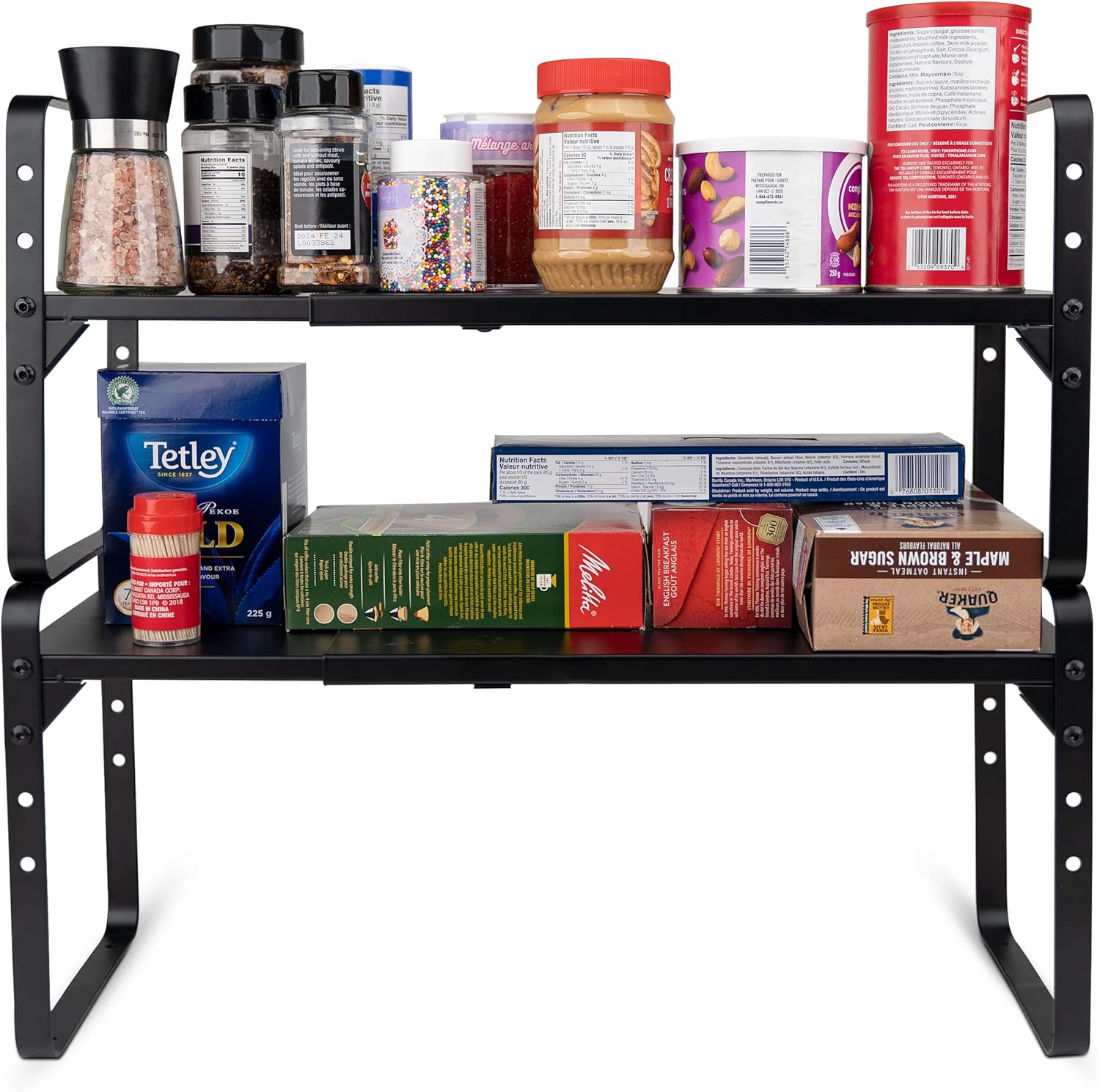Amazon.com: Expandable Kitchen Cabinet Shelf Organizers - Adjustable ...