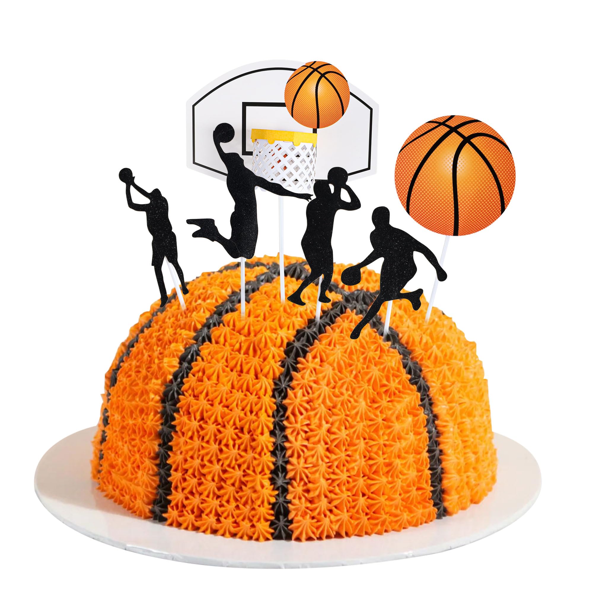 Gyufise 24Pcs Basketball Cake Toppers Basketball Theme Cake Decoration ...