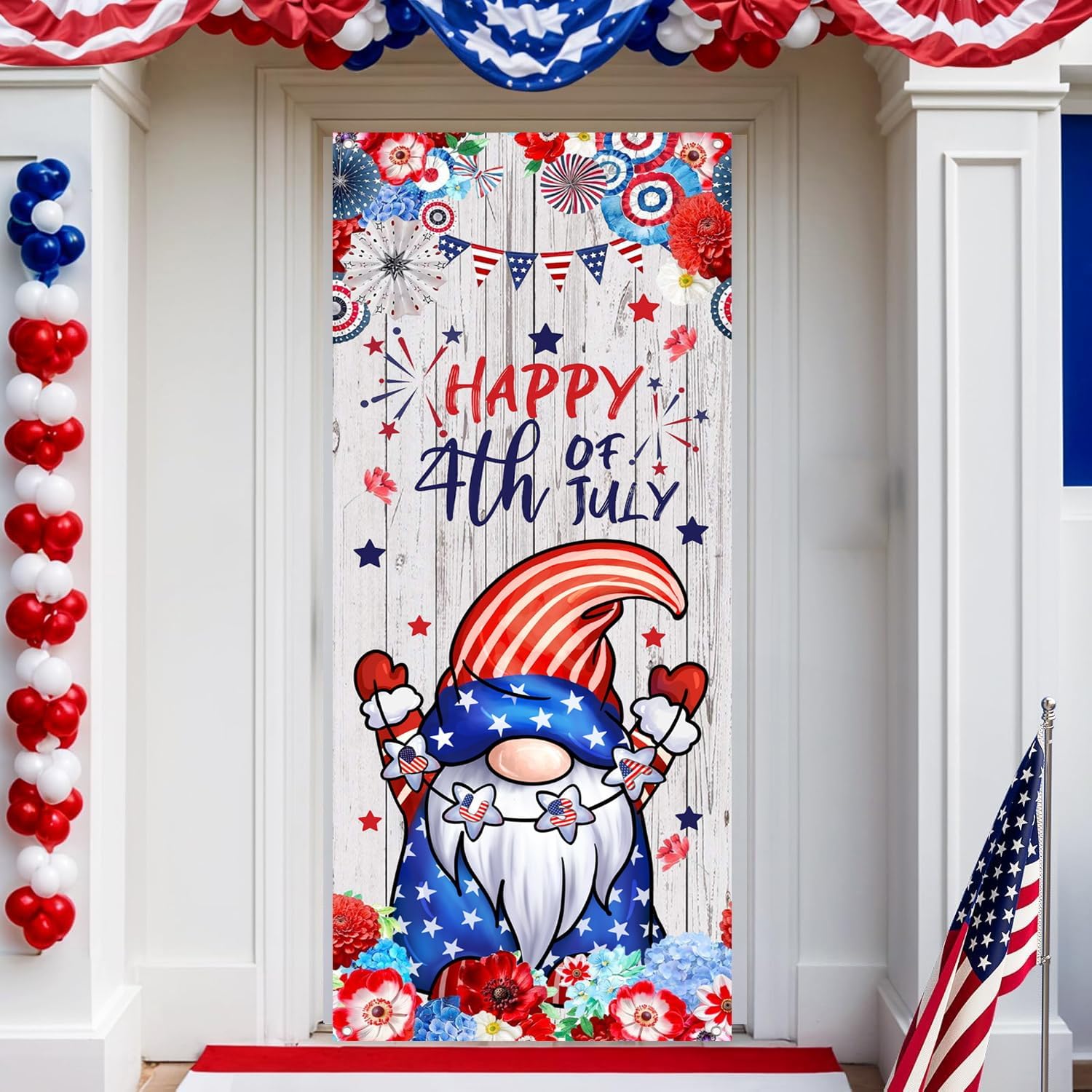 Amazon.com: July 4th Independence Day Door Cover Memorial Day Door ...