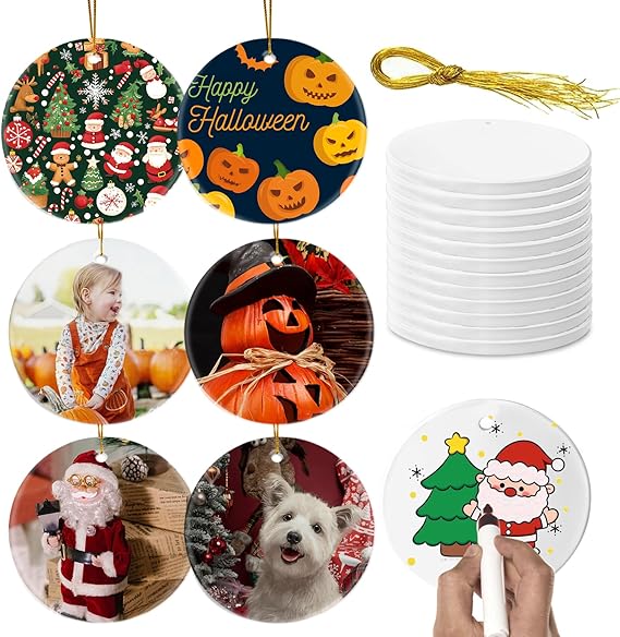 Amazon.com: Sublimation Ornament Blanks Bulk, Sublimation Christmas ...