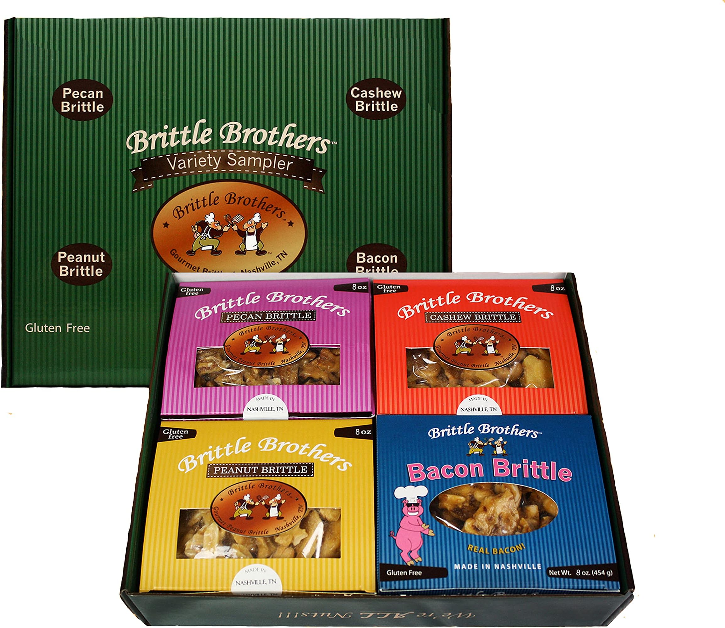 Amazon.com : Brittle Brothers Peanut Brittle, 5 Ounce : Grocery ...