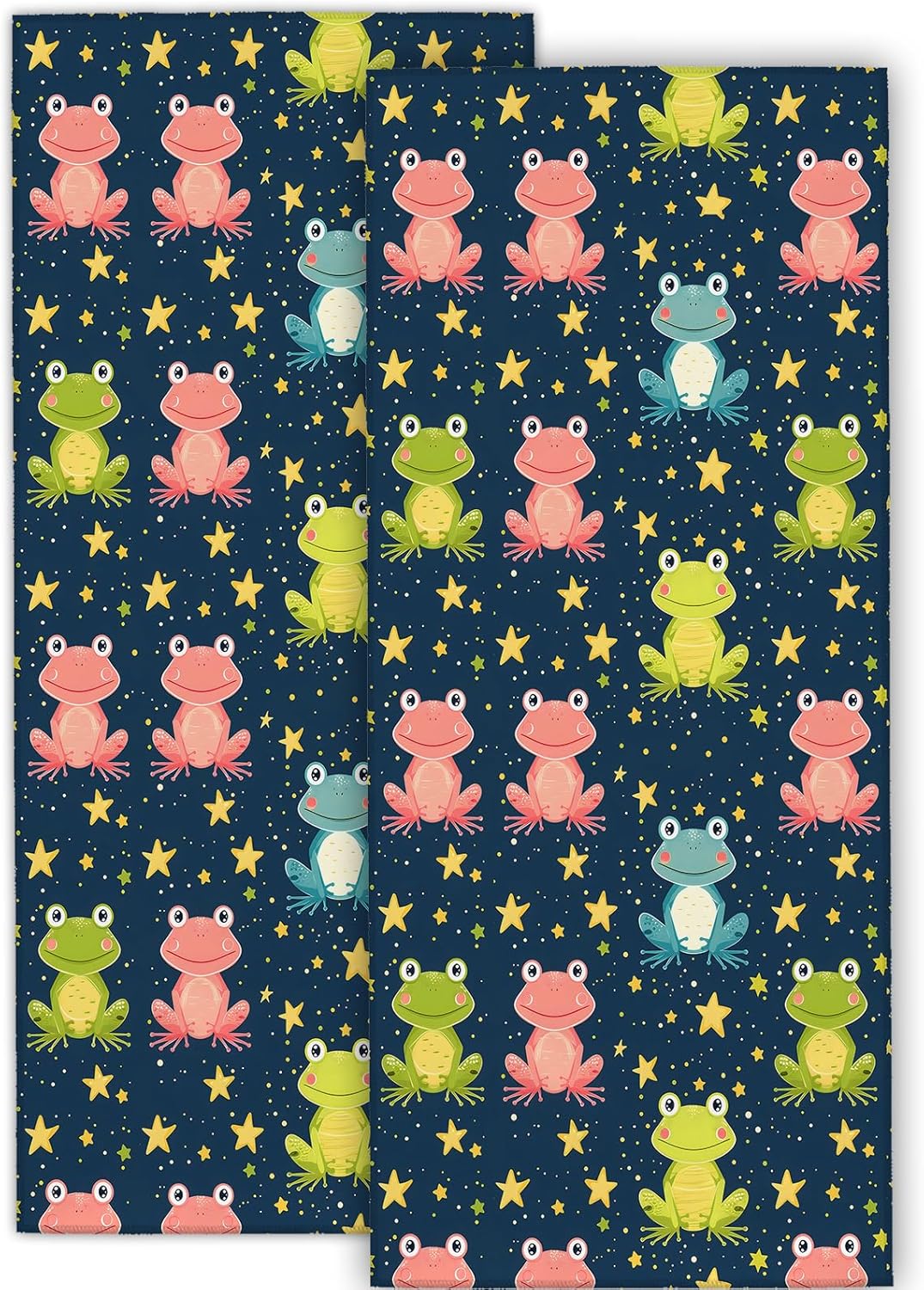 Amazon.com: cromcu Cartoon Frog Hand Towel for Bathroom 2 Pack,Soft ...