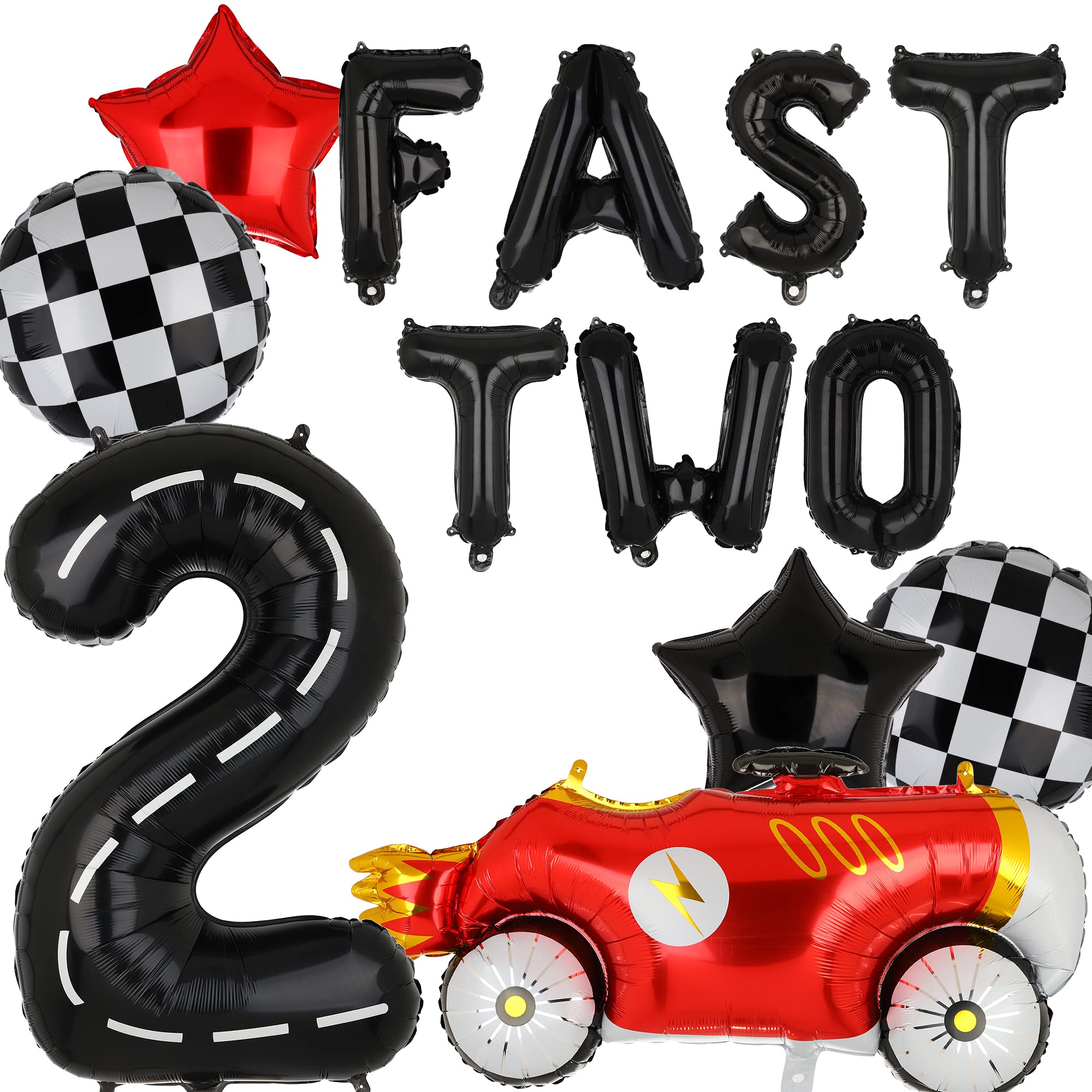 Two Fast 2nd Racing Vintage Retro Car Theme Birthday Party | Desertcart ...
