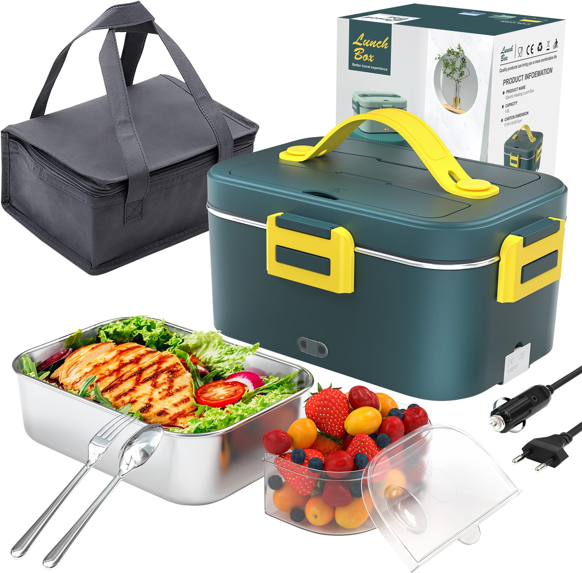 Amazon.com: COZYEXPERT 100W Electric Lunch Box Food Heated 12V 24V 110V ...