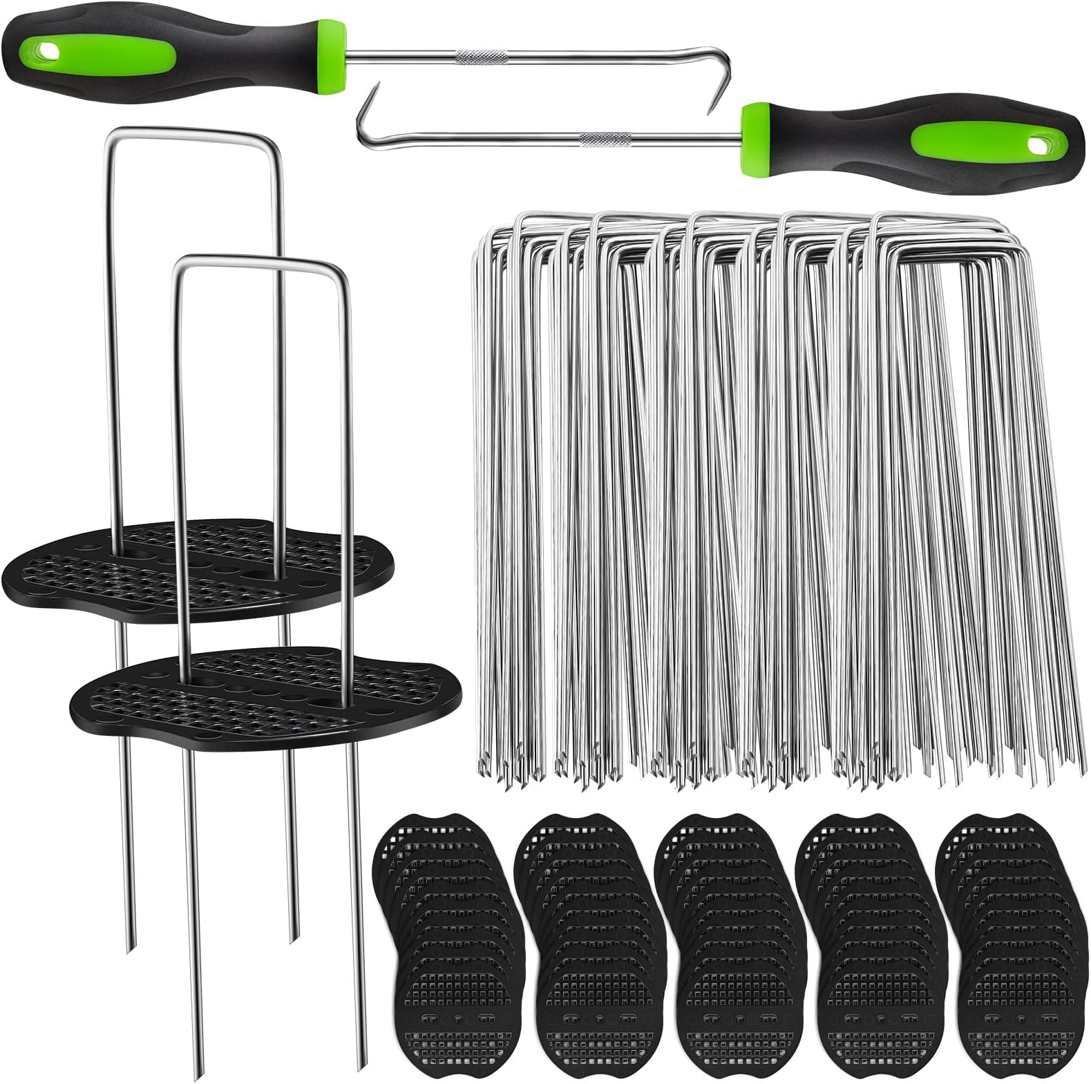 Amazon.com : 602 Pcs Landscape Staples Set 300Pcs 6 Inch Anti Rust ...