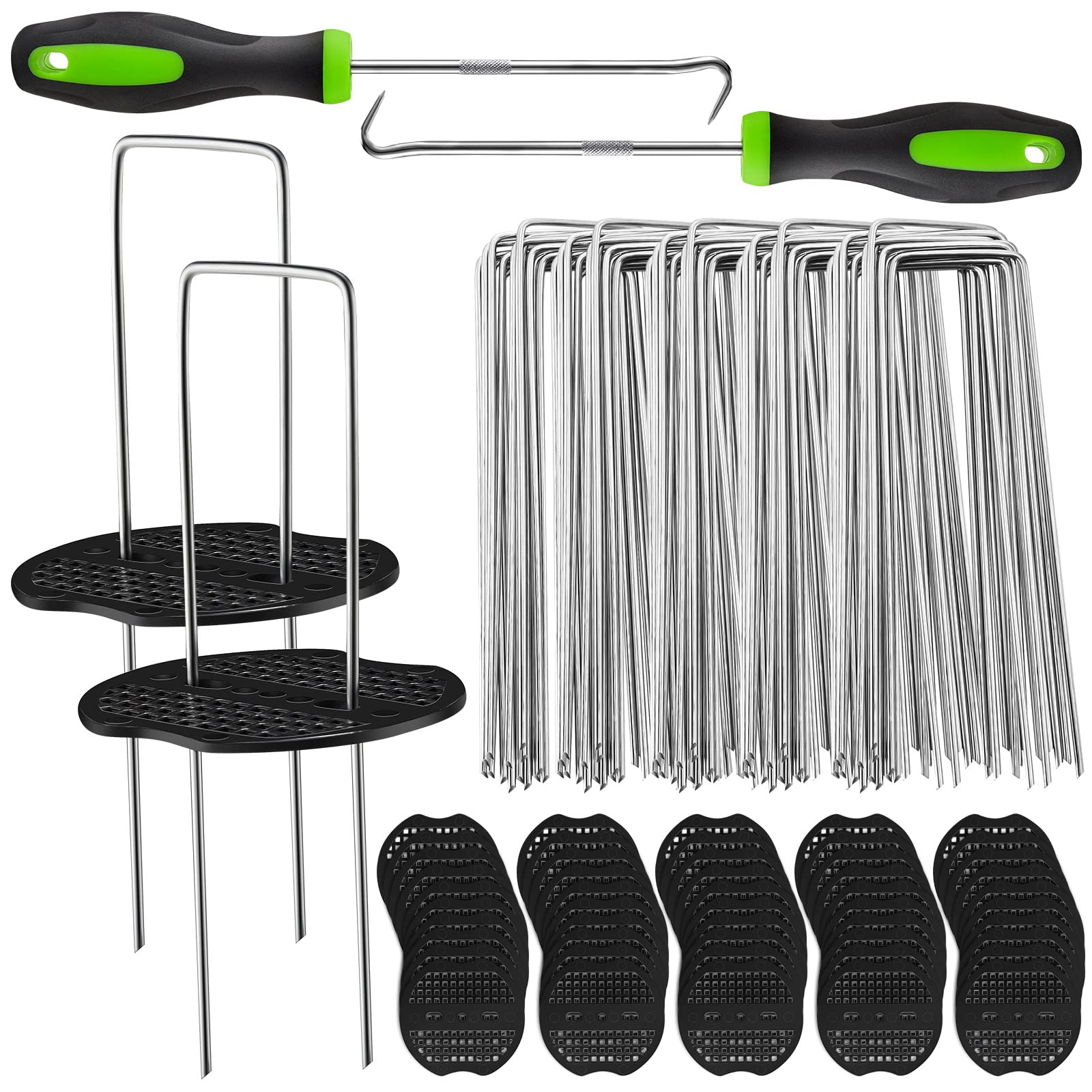 Amazon.com : 602 Pcs Landscape Staples Set 300Pcs 6 Inch Anti Rust ...