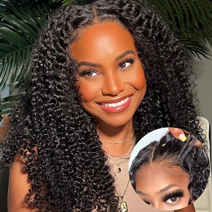 Amazon.com: UNICE Wear and Go Glueless Wig Pre Cut Lace Deep Curly No ...