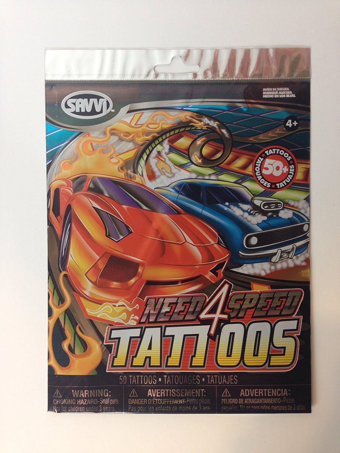 Amazon.com : Temporary Tattoos ~ Need 4 Speed Tattoos ~ Savvi ~ 50 ...