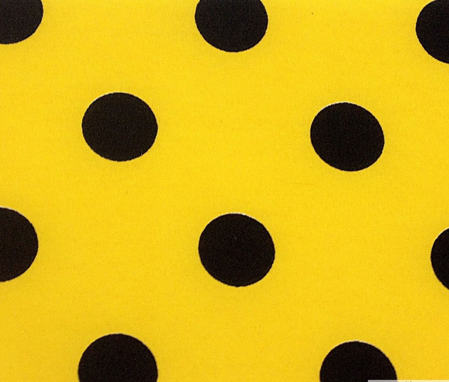 Yellow And Black Polka Dots