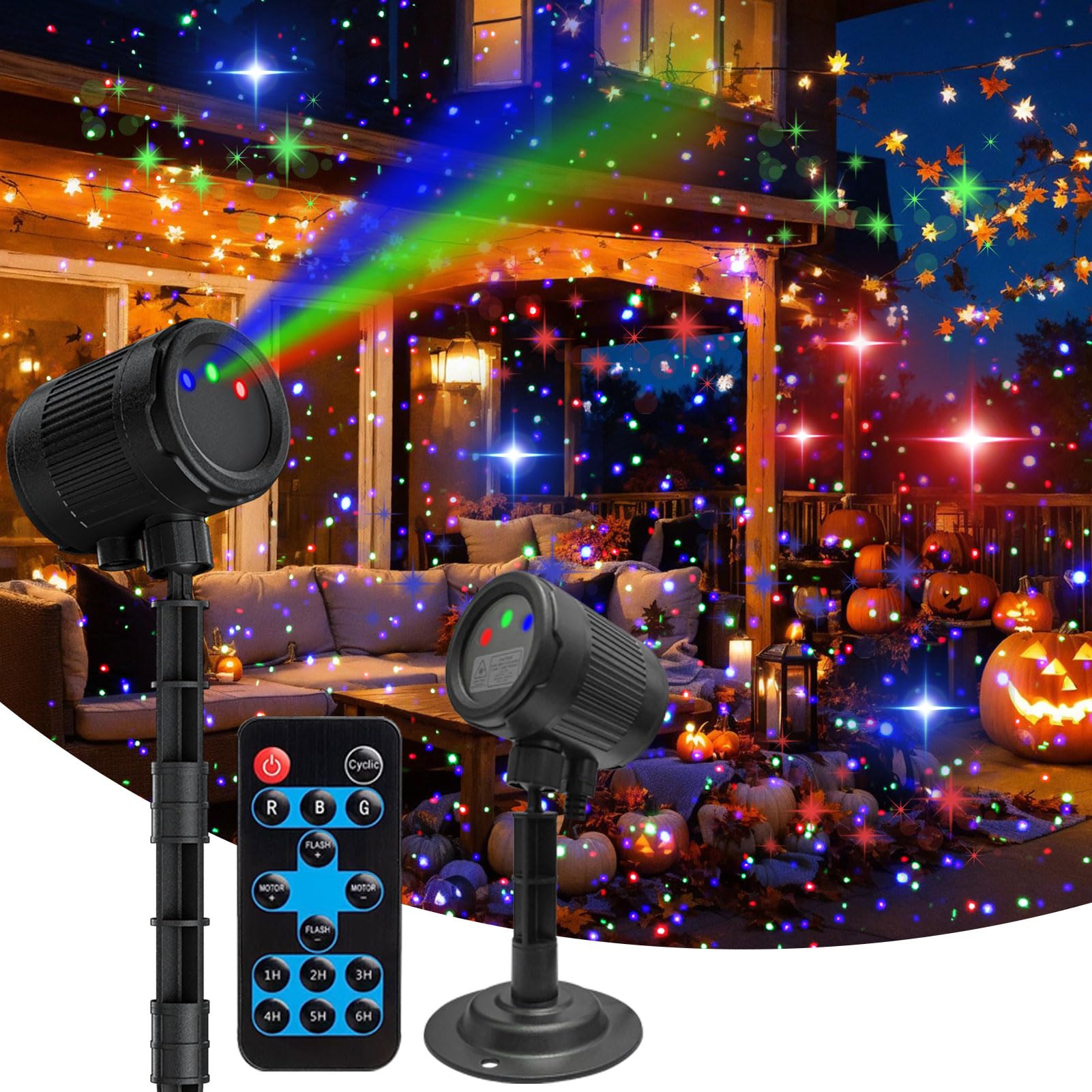Amazon.com: Indoor Outdoor RGB Laser Light Show Projector, Christmas ...