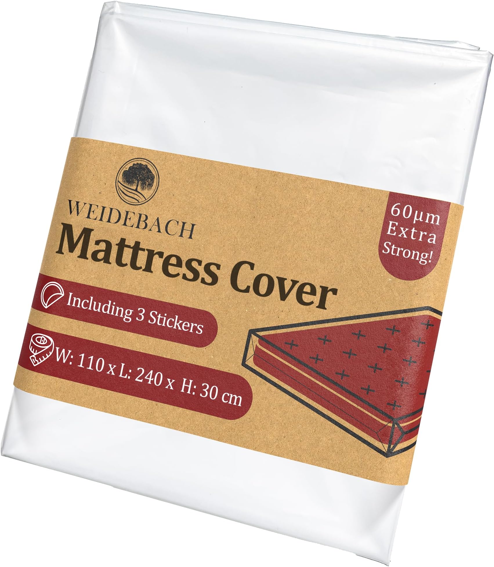 WEIDEBACH® Housse protège Matelas Robuste pour Matelas Simples de 90 x ...