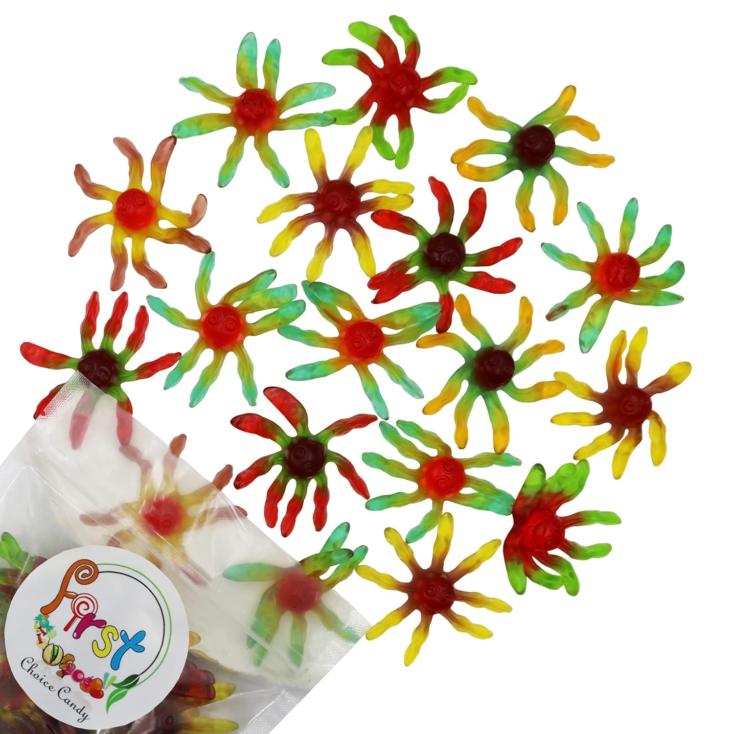 Amazon.com : FirstChoiceCandy Sour Gummy Octopus (Assorted Fruit, 5 ...