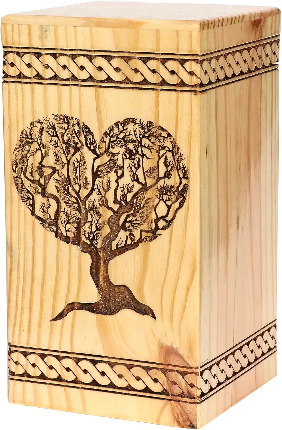 Amazon.com: Sunrise Wood Store Handmade Wooden Engraved Urn for Human ...