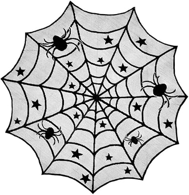 Amazon.com: 5pack Halloween Decorations Tablecloth Runner Black Lace ...