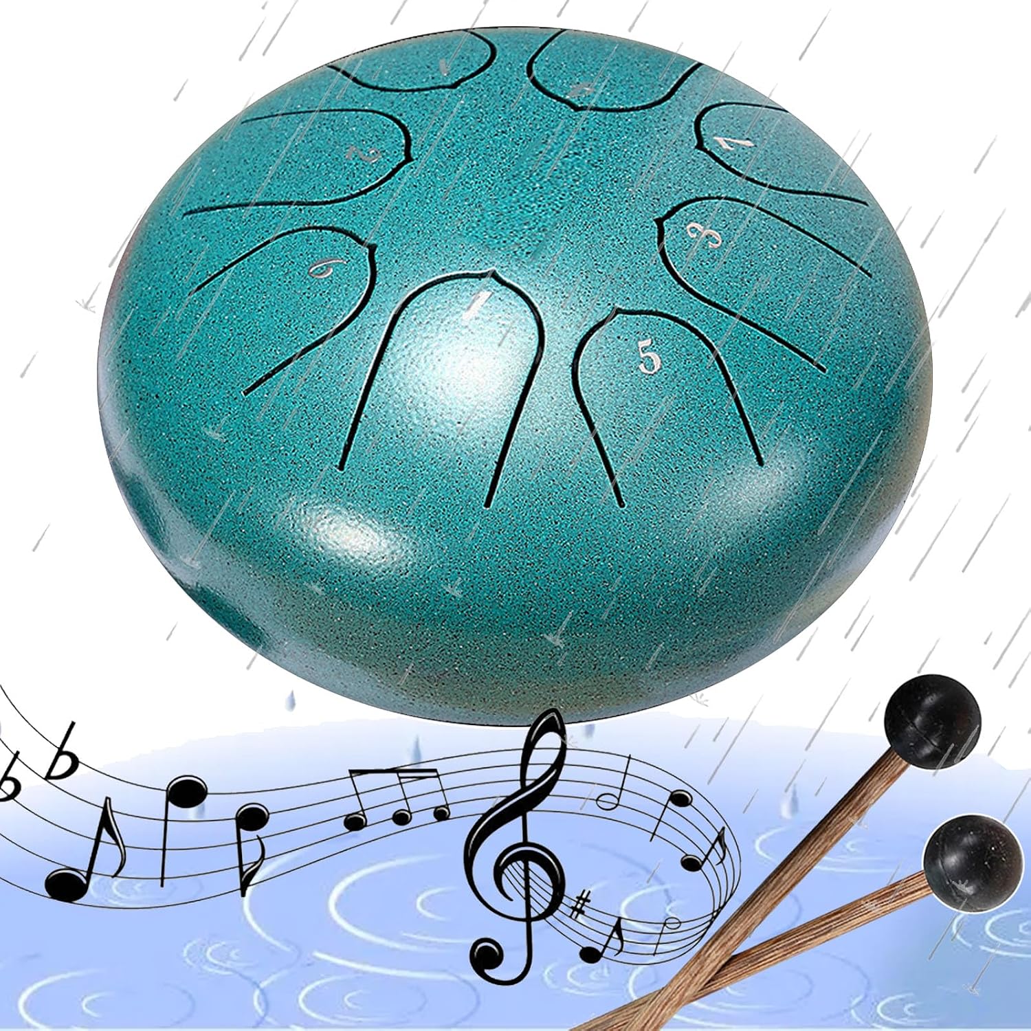 Amazon.com: TMLDOT Rain Drum for Outside, Steel Tongue Drums Rain Chime ...