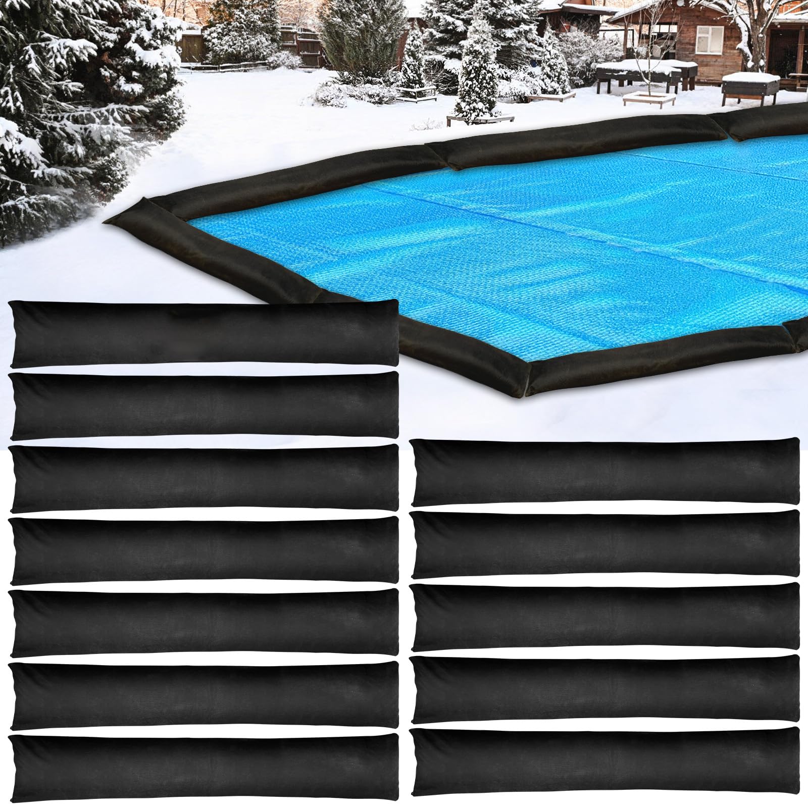 Amazon.com : 12 Packs Swimming Pool Cover Sand Bags, 600D Oxford Cloth ...