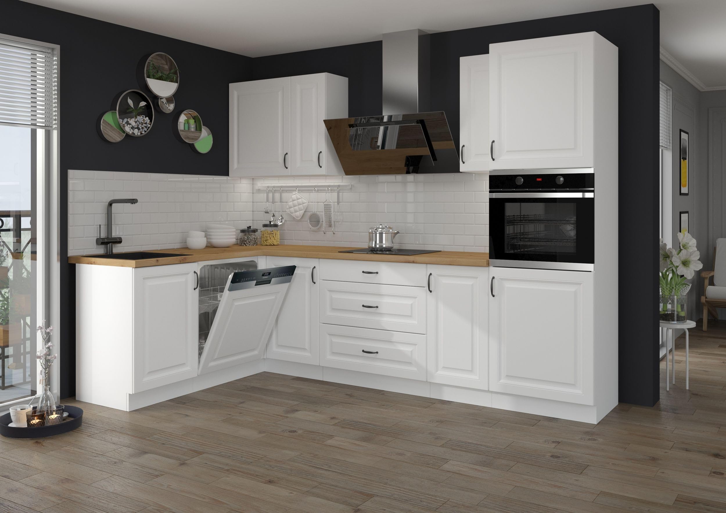 Stilo Country House Kitchen White 170 x 285 cm Kitchen Unit Fitted ...