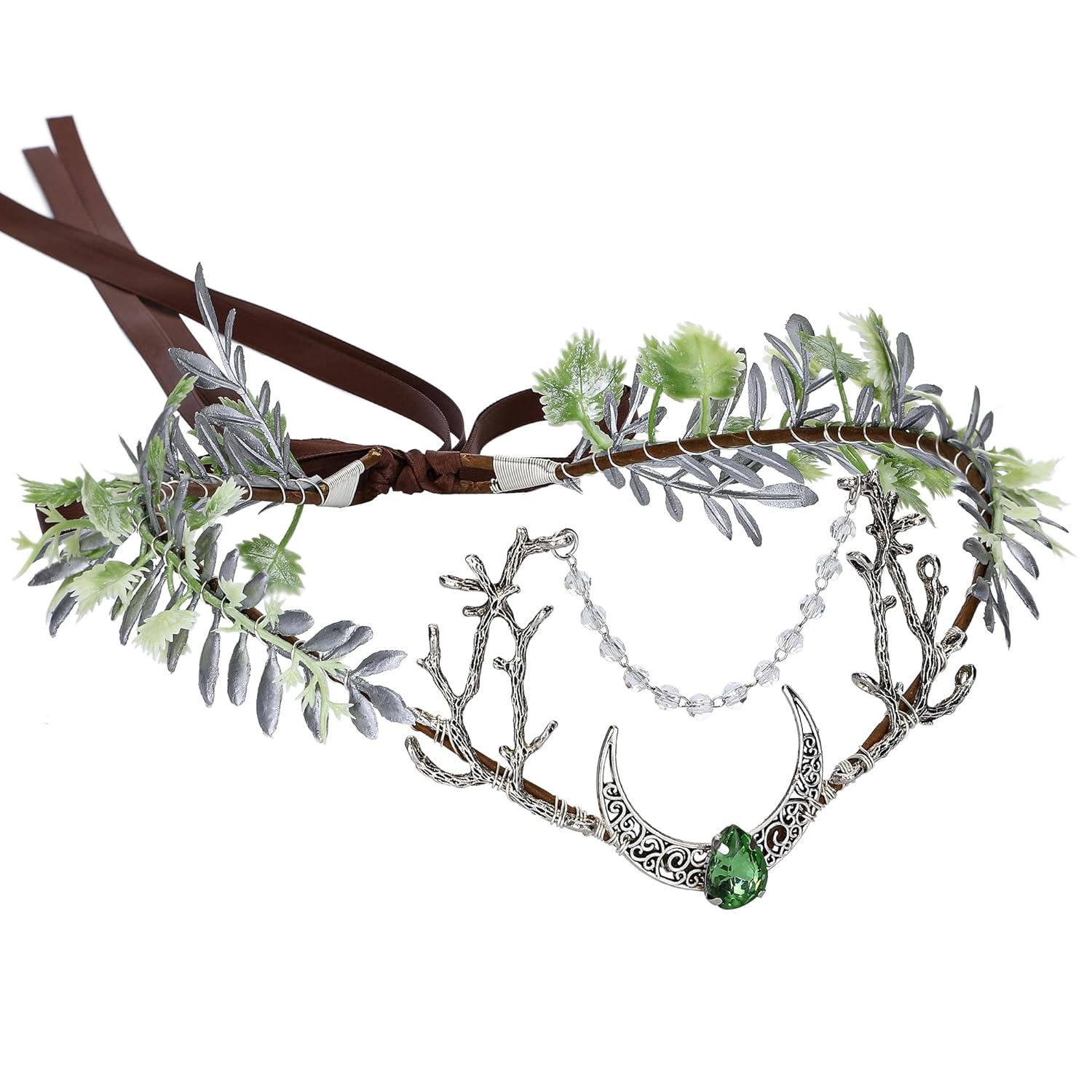 Amazon.com : MOSTORY Woodland Fairy Flower Crown - Fairy Headpiece ...