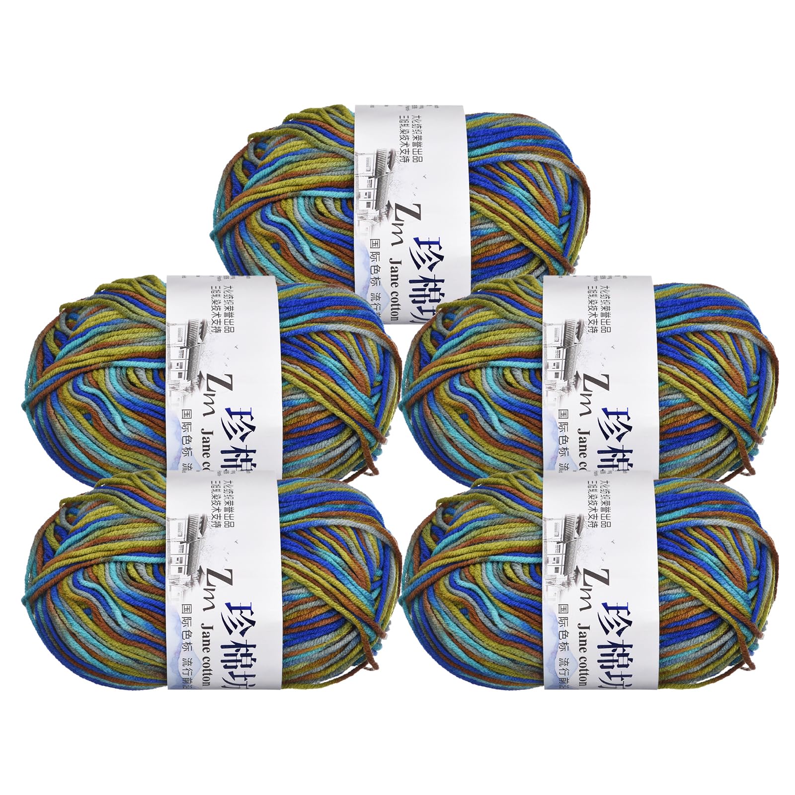 1 x Brand New sourcing map Cotton Blend Yarn, 5 Pack of 50g 1.76oz Soft ...