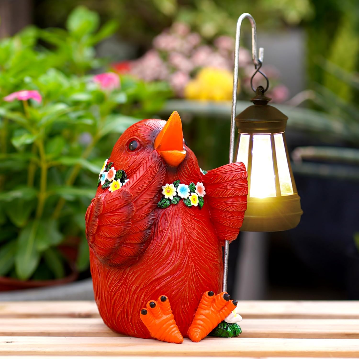Amazon.com: Qeeman Solar Statues for Garden Decor: Outdoor Sculptures ...