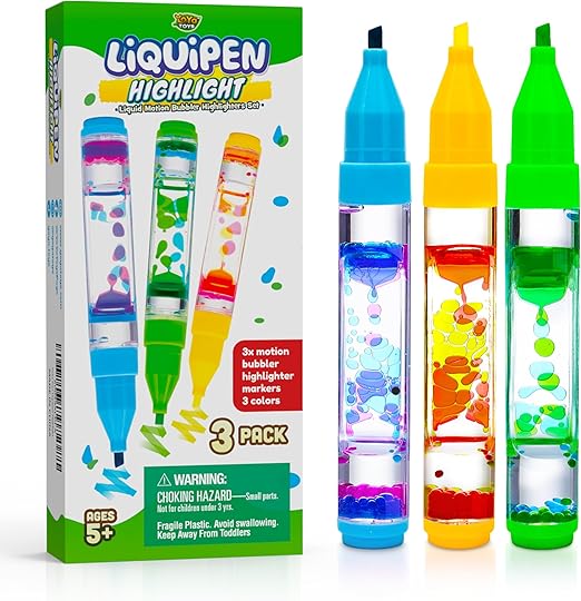 Amazon.com: YoYa Toys Liquipen Highlighters - Liquid Motion Bubbler ...