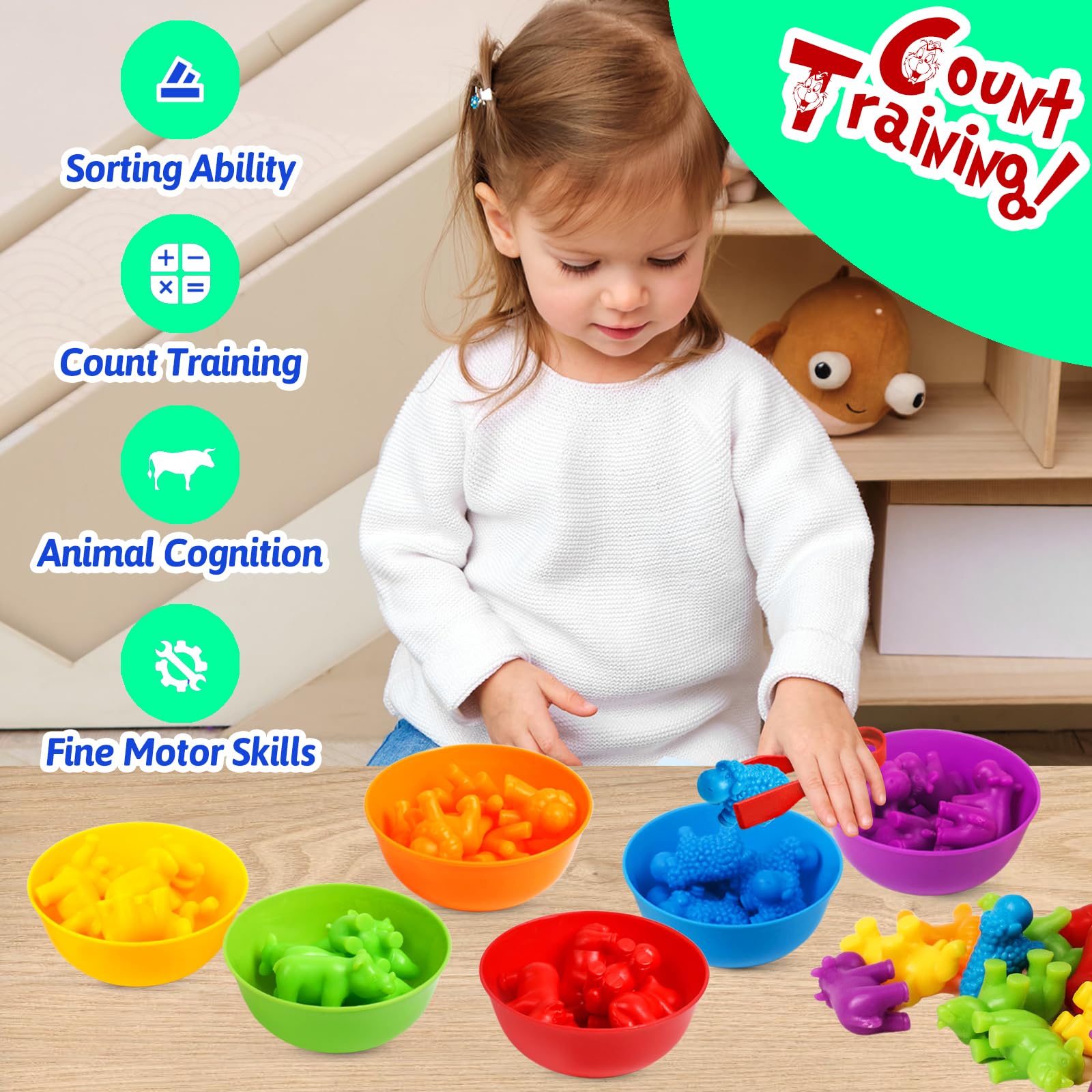 Snapklik.com : Counting Dinosaurs Toys Matching Games