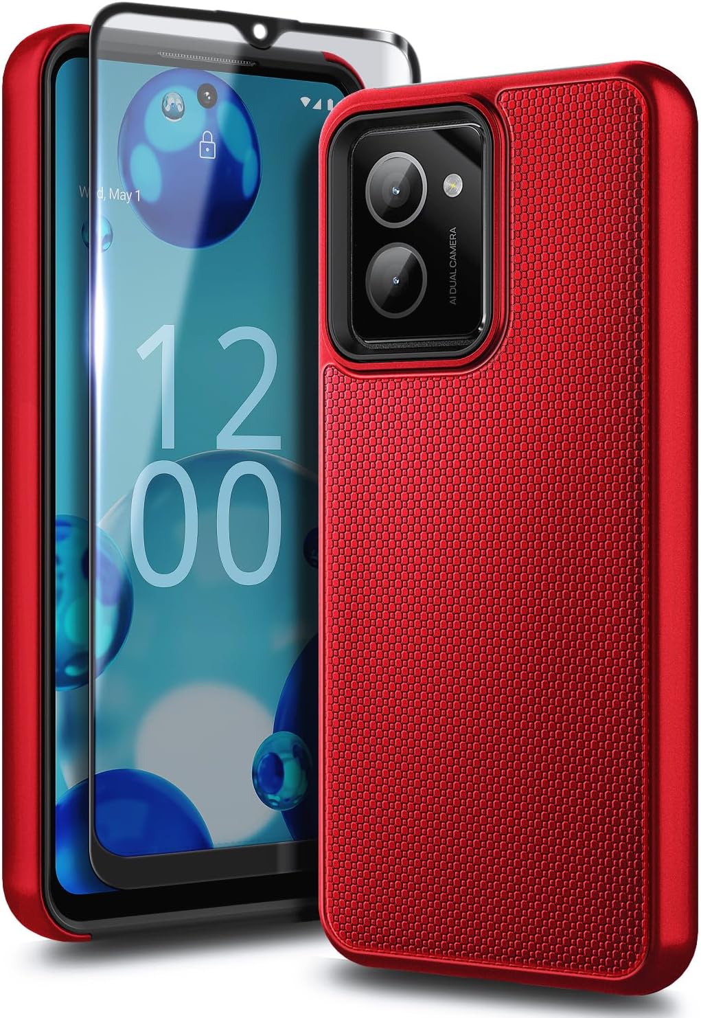 Amazon.com: WDHD for HMD Vibe Phone Case with Tempered Glass Screen ...