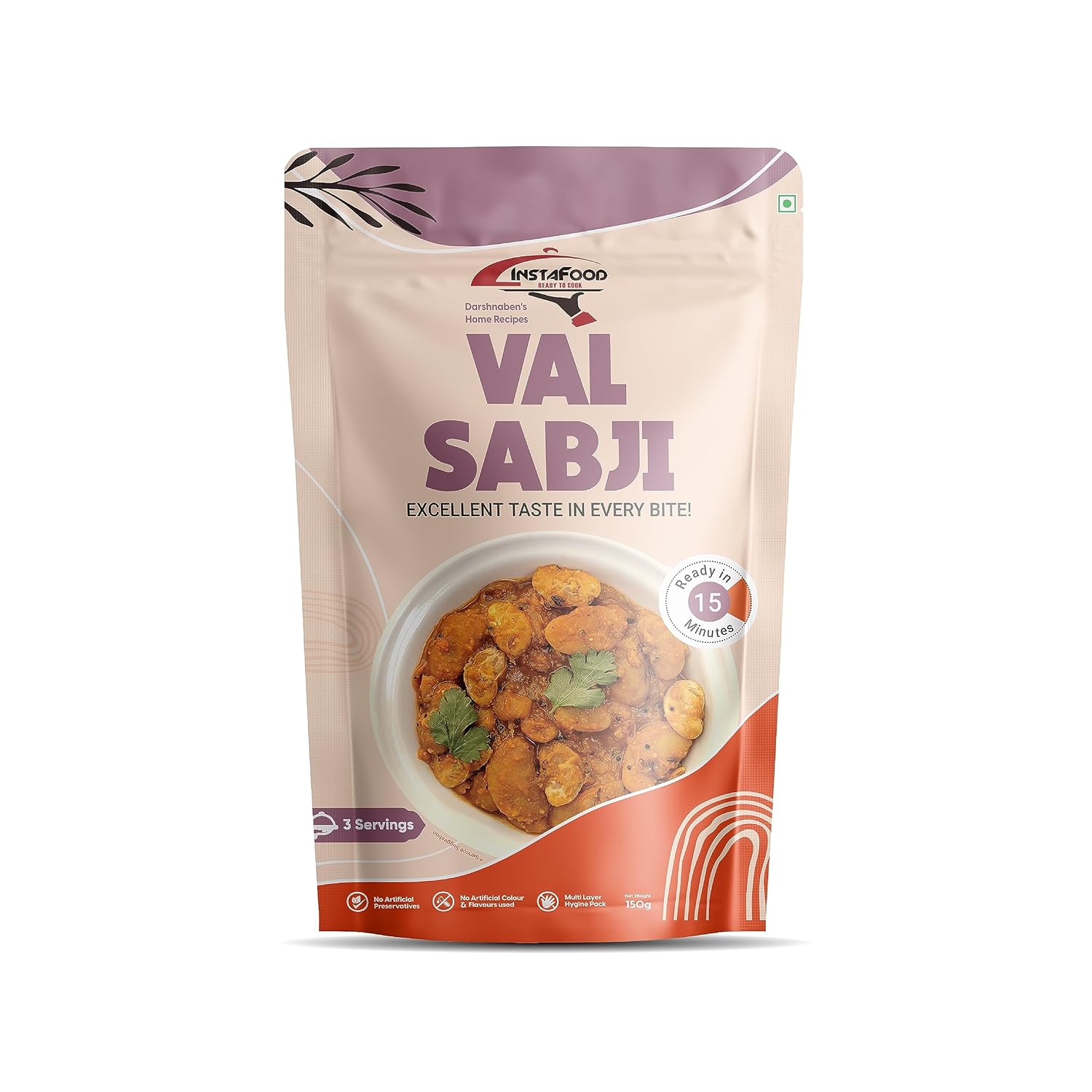 INSTAFOOD Val Sabji | Ready to Eat Meal | Ready to Cook | 3-4 Servings ...