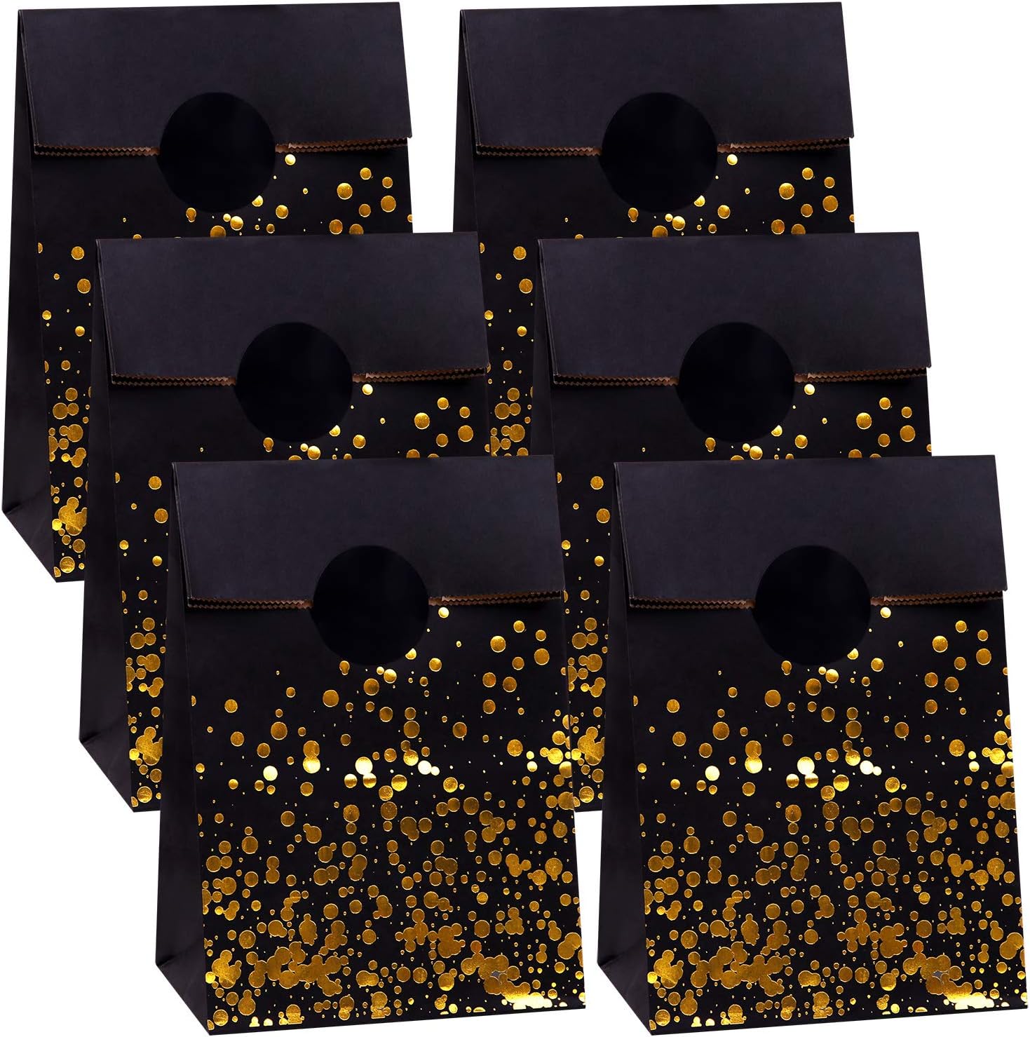 Amazon.com: Cooraby 30 Pieces Bronzing Gold Candy Bags Lunch Bags Kraft ...