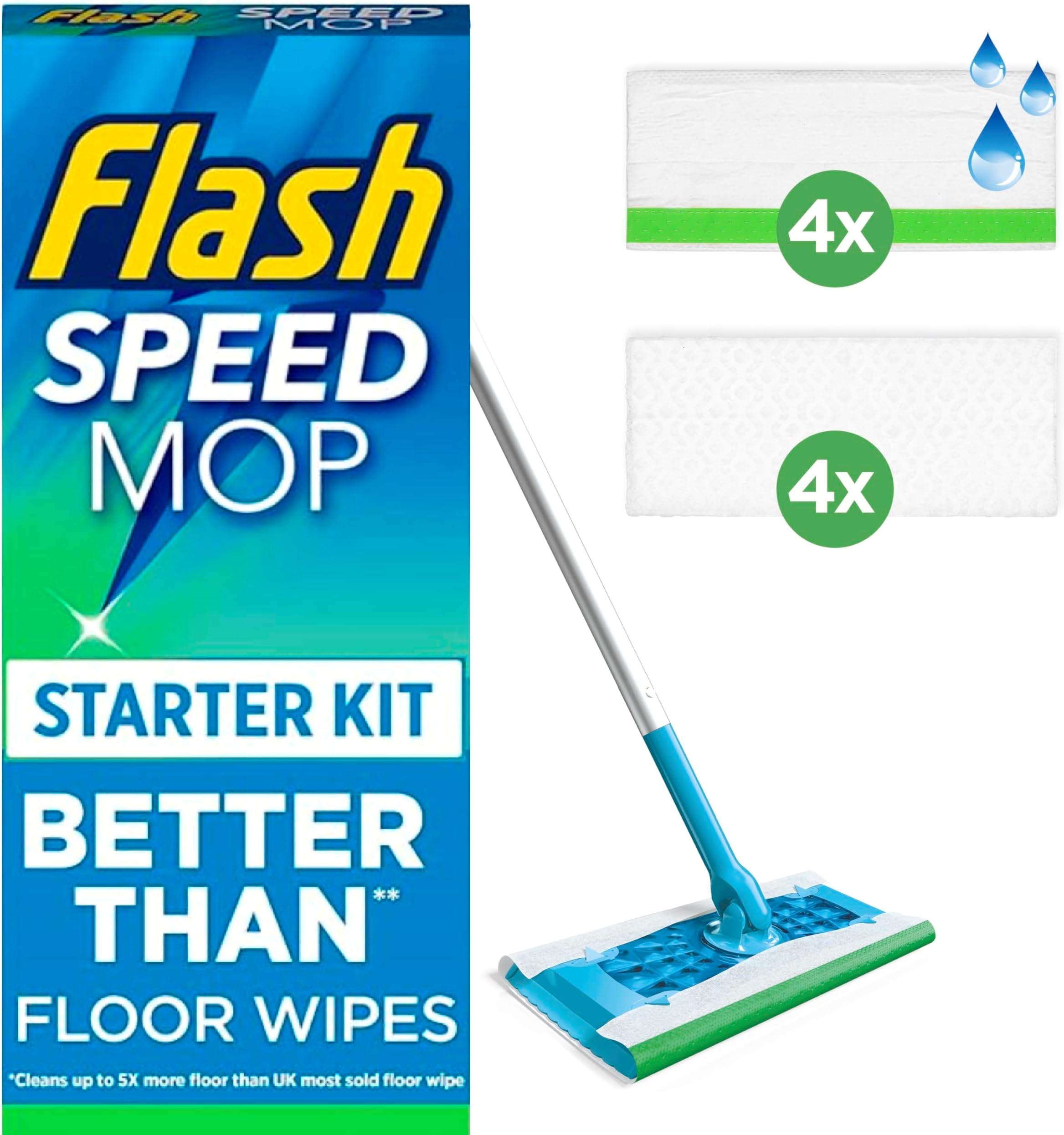 Flash Speedmop Floor Cleaner Starter Kit, Fast Easy & Hygienic (1 ...
