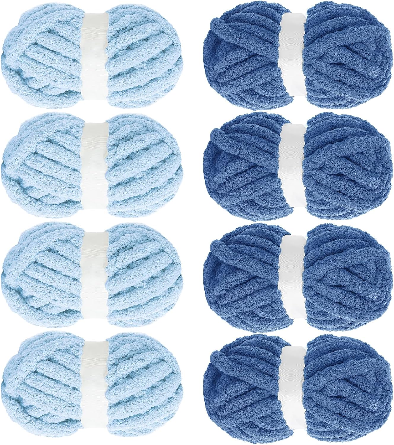 Amazon.com: MABOZOO Assorted Chunky Yarn for Crocheting 8 Pack,Fluffy ...