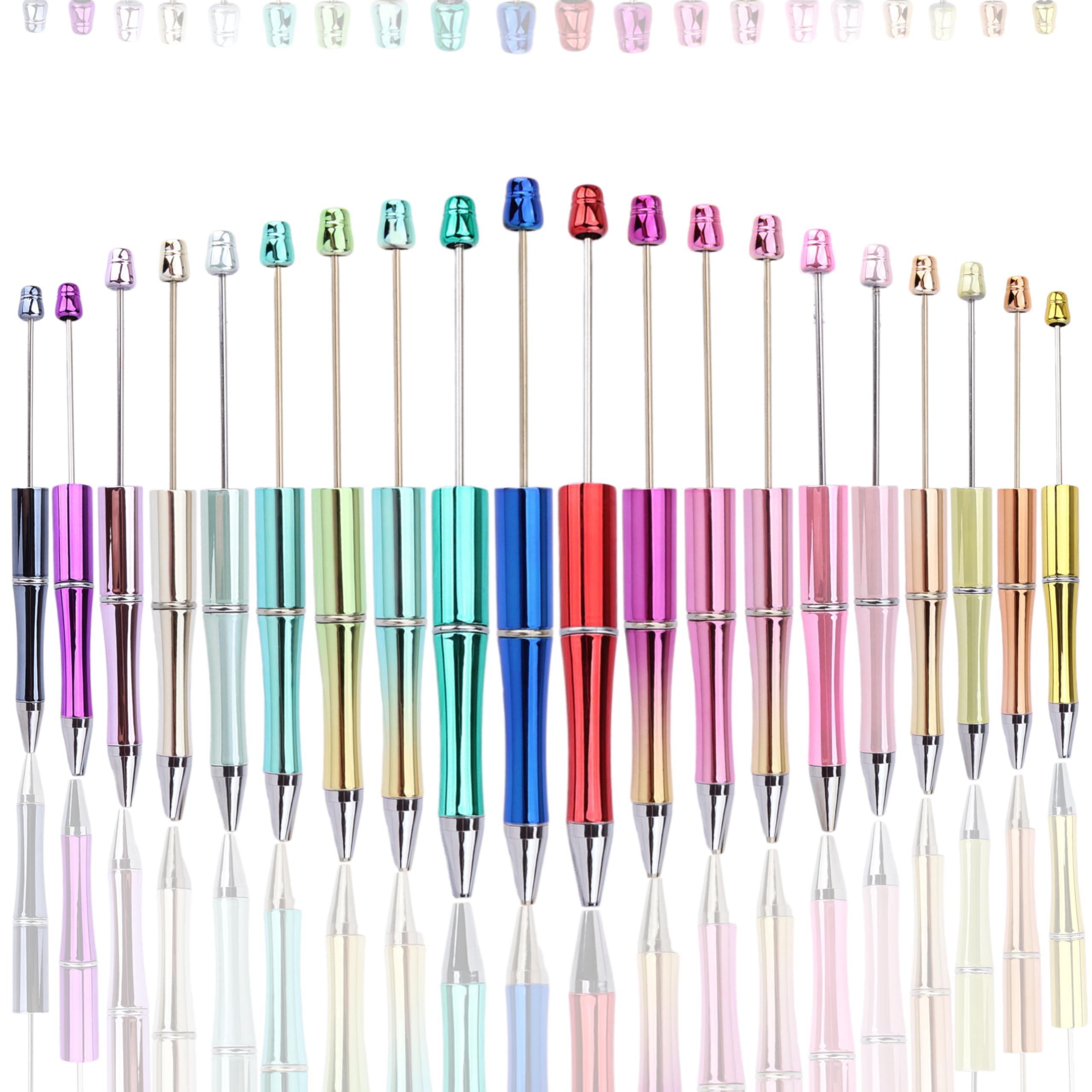 Amazon.com : KUNHEHO 20Pcs Beadable Pens Gradient Colors Shiny Fancy ...