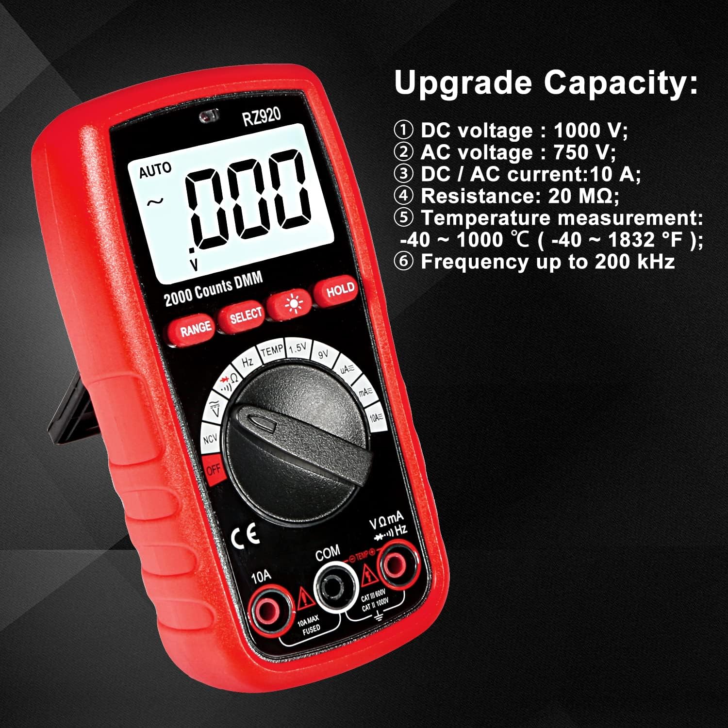 Digital Multimeter, XRCLIF Upgraded Voltage Tester, 6 Basic ...