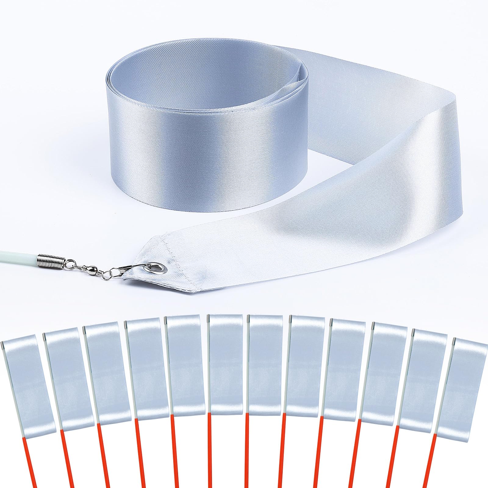 Amazon.com: HiUnicorn 12PCS Silver Dance Wands Ribbons Streamer for ...