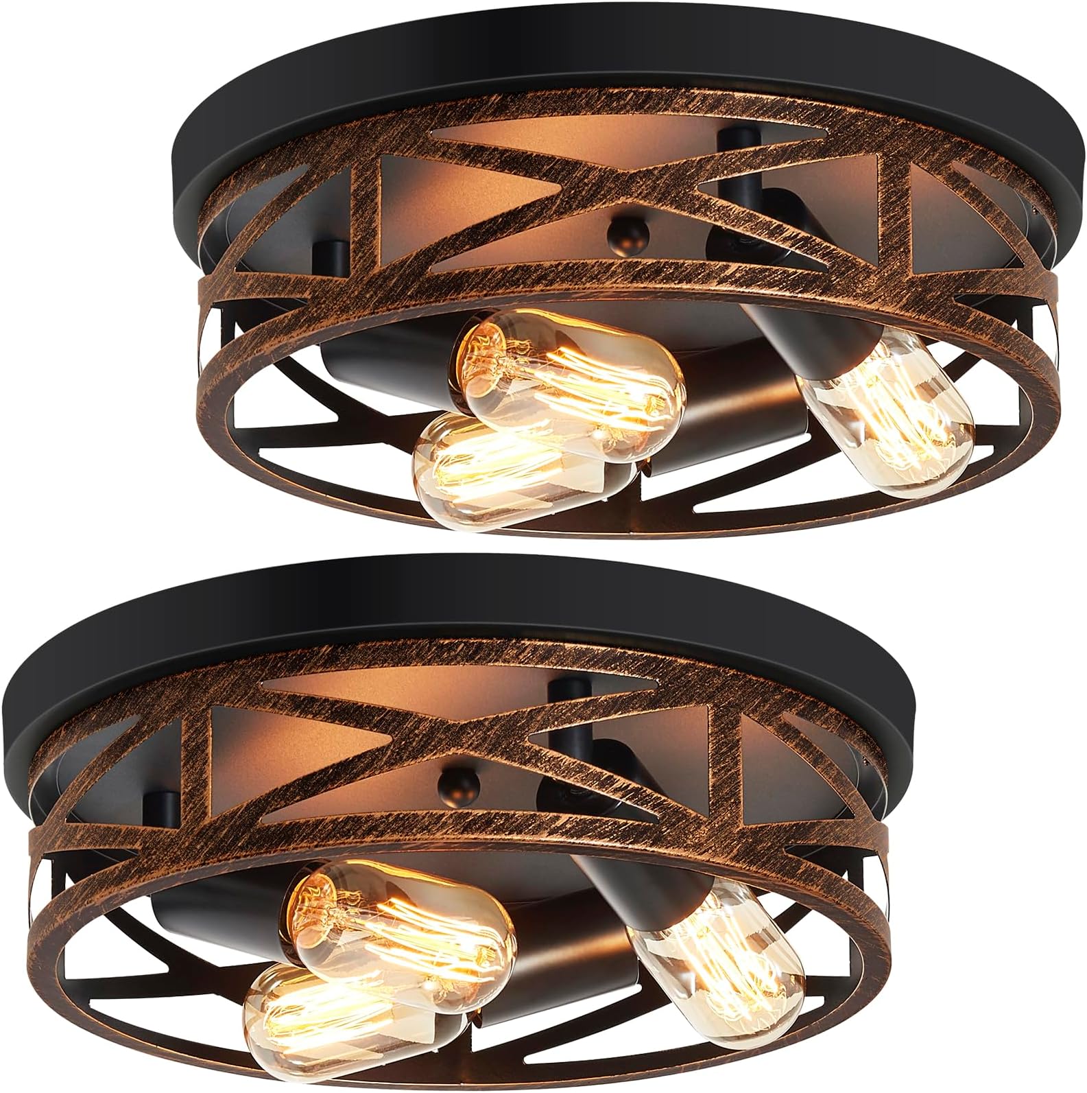 Pia Ricco Farmhouse Flush Mount Ceiling Light Fixture, Outdoor Porch ...