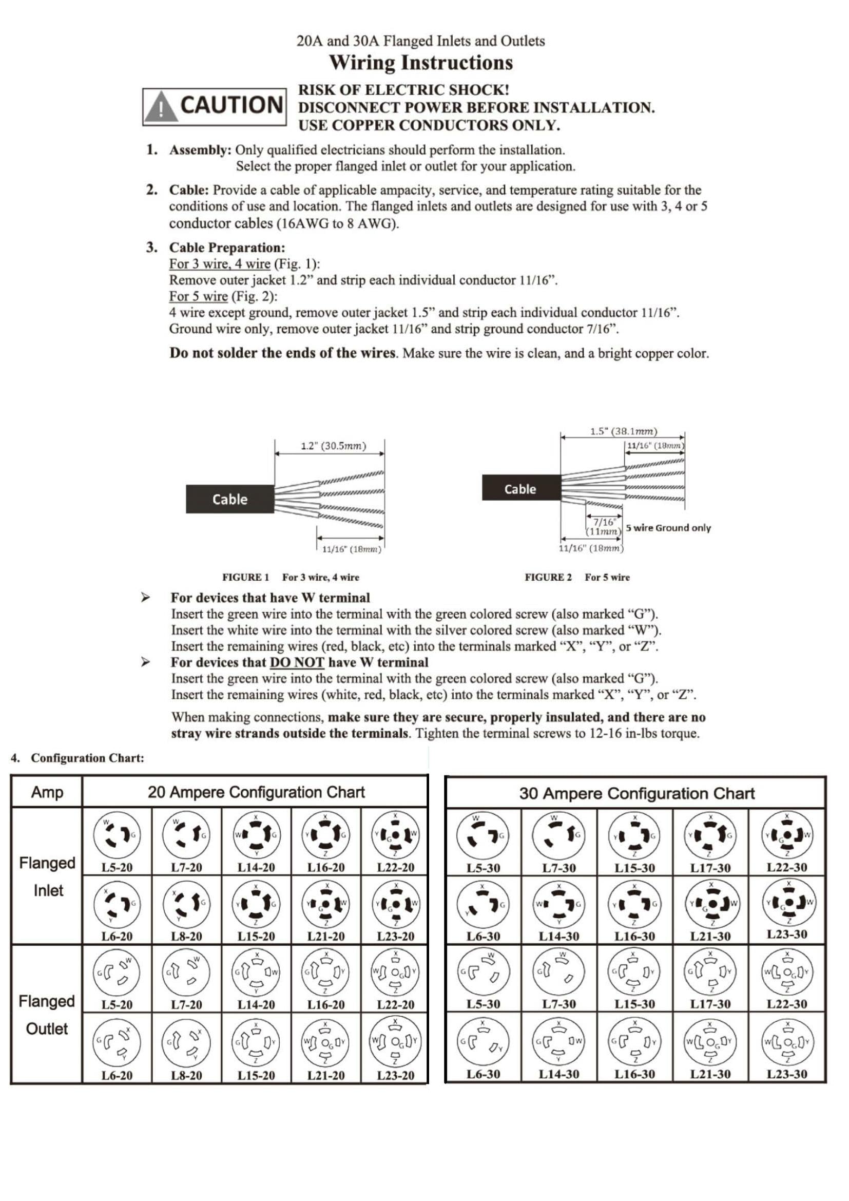 Plug Nema Receptacle Configuration Chart