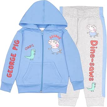 Amazon.com: Peppa Pig George Pig Boy's 2 Piece Fleece Set - Dine-saws ...