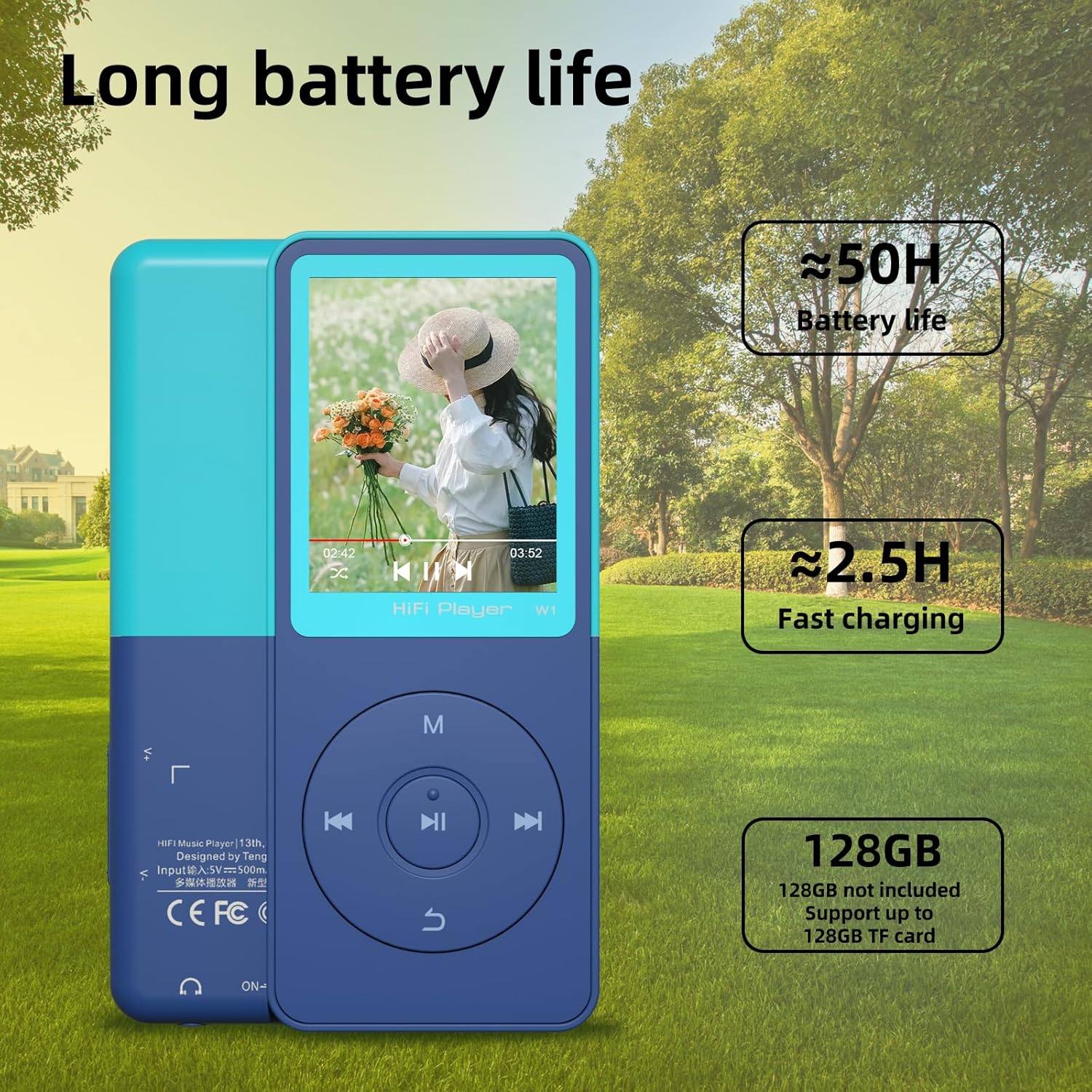 Bluetooth Mp3 Mp4 Players,16GB Classic Mini Portable Walkman Mp3 Music ...