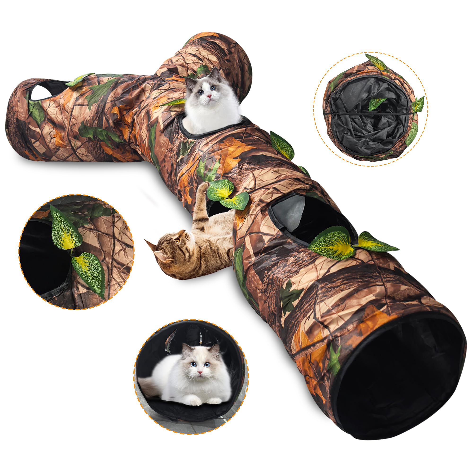 Amazon.com: GRETMIX Cat Tunnels for Indoor Cats Large, 3 Way Cat Tunnel ...