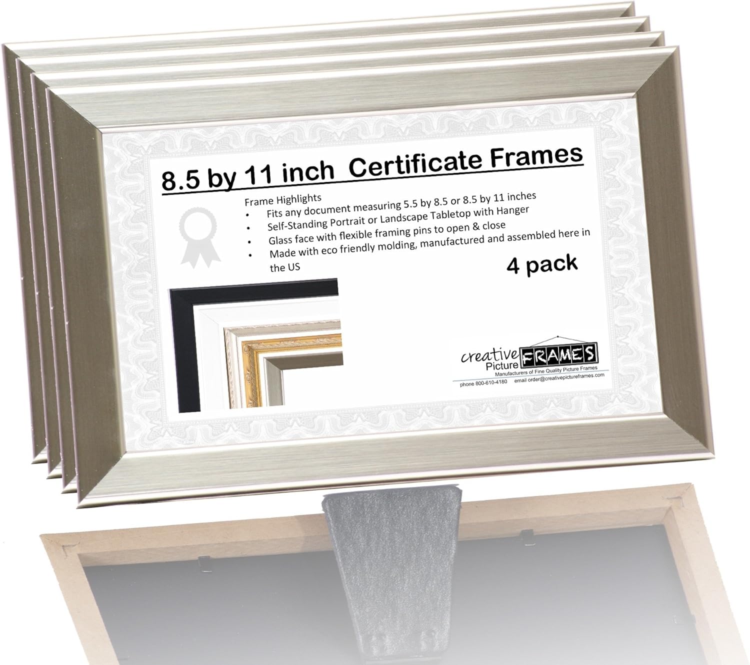 Amazon.com - Creative Picture Frames [4-6x9bk] Stainless Steel Business ...