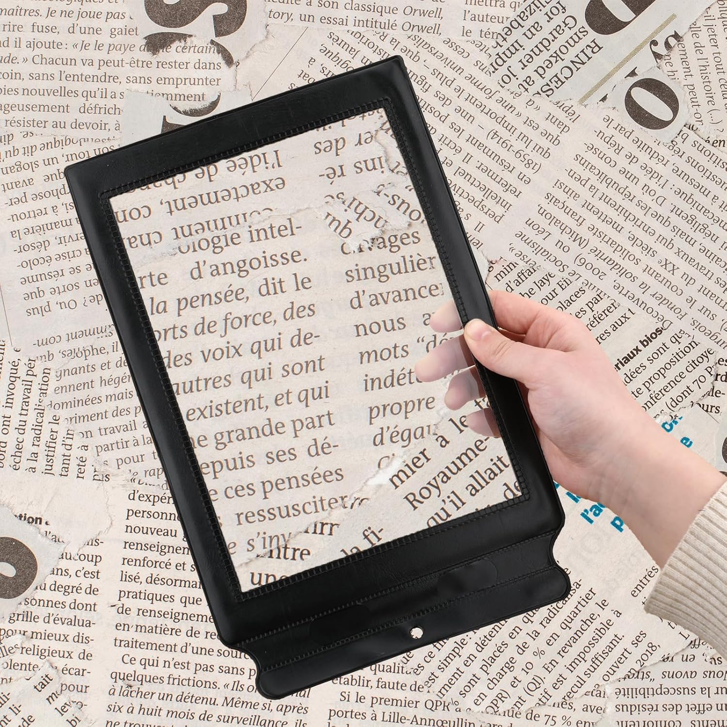 Amazon.com: XLIUAX 5X Full Page Magnifier for Reading, Handheld Full ...