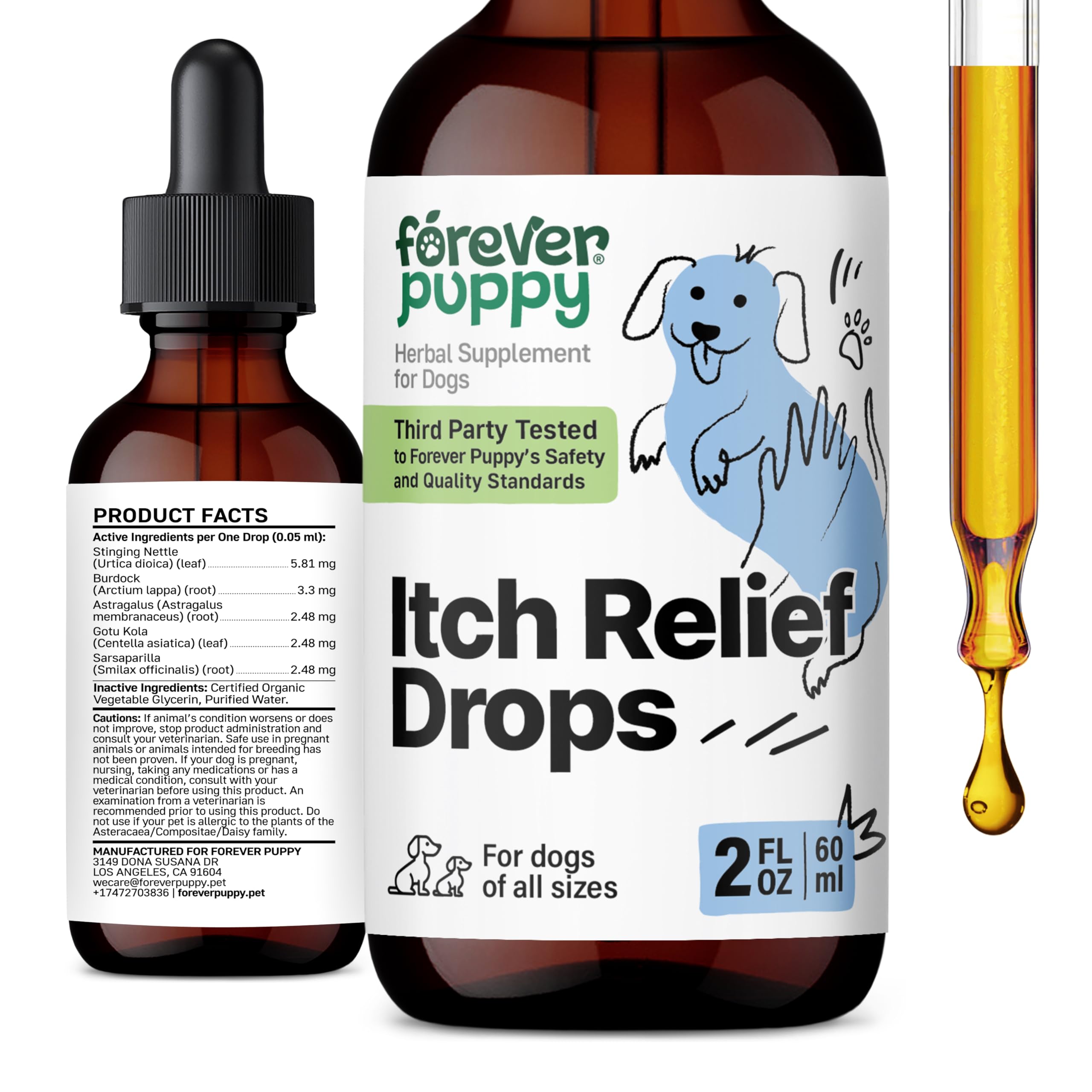 Amazon.com : Itchy Relief for Dogs - Skin Soothing Drops for Dogs w ...