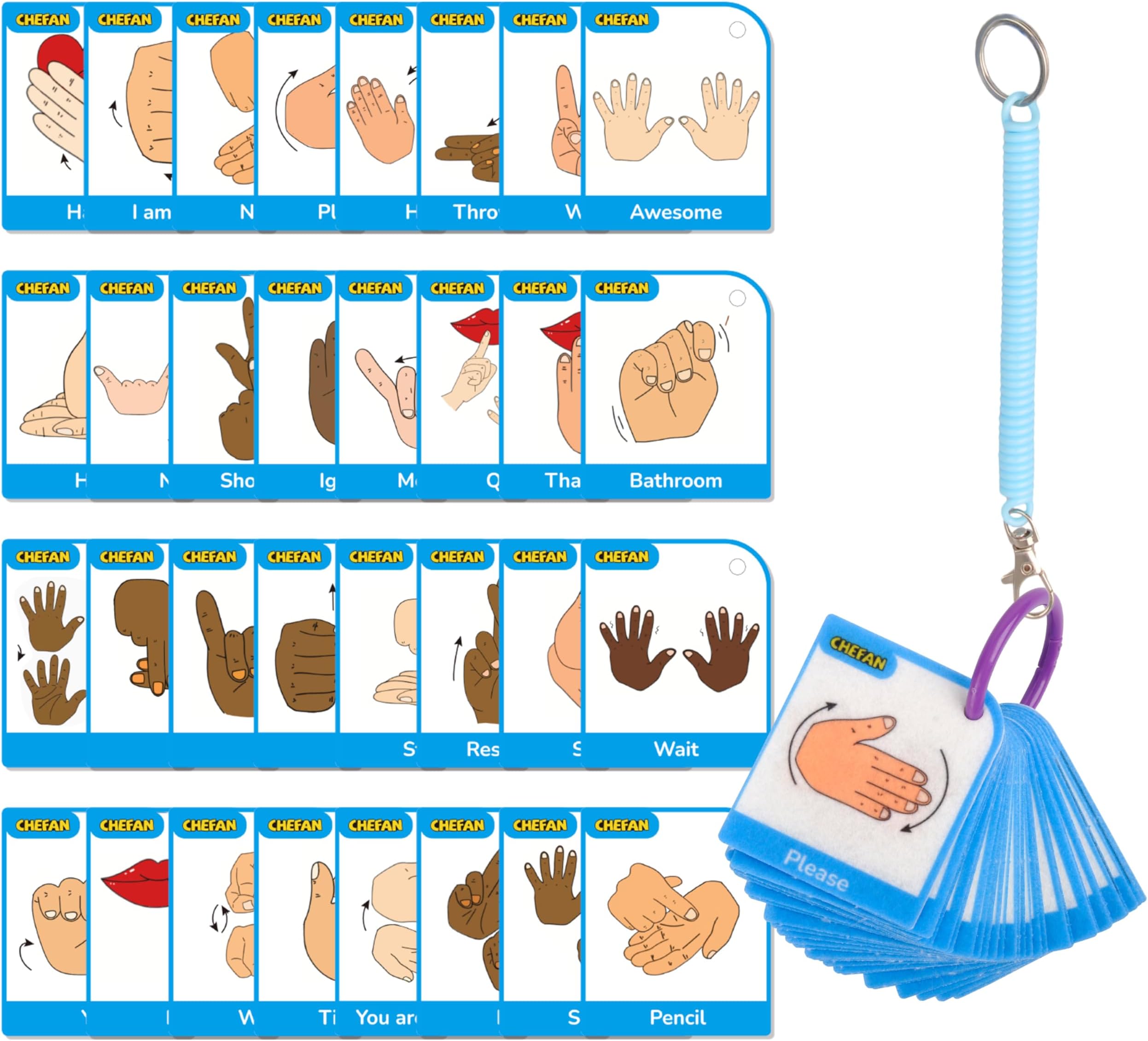 Amazon.com: Sign Language Pocket Flash Cards : Toys & Games