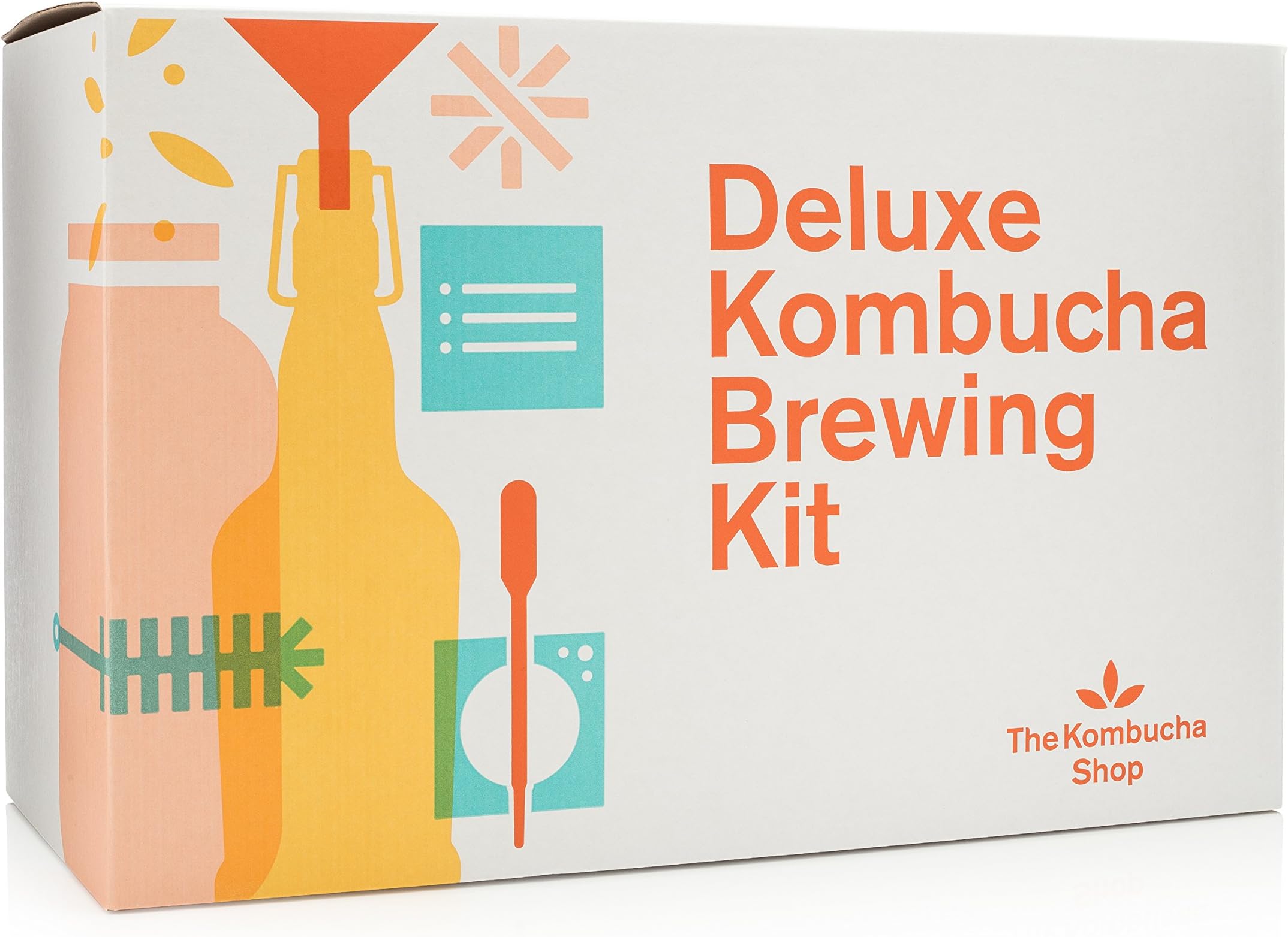 Amazon.com: Deluxe Organic Kombucha Starter Kit - Six Swing Top Bottles ...