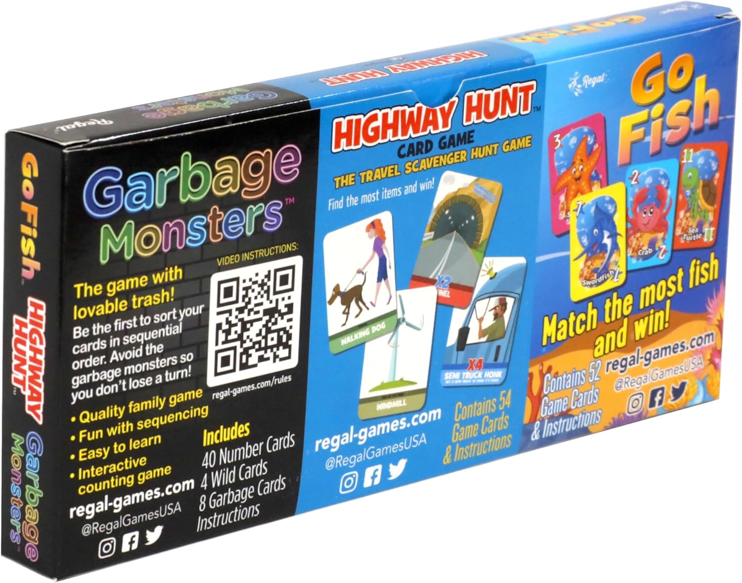 Regal Games – Juego de juegos de cartas Highway Hunt, Go Fish, Garbage ...