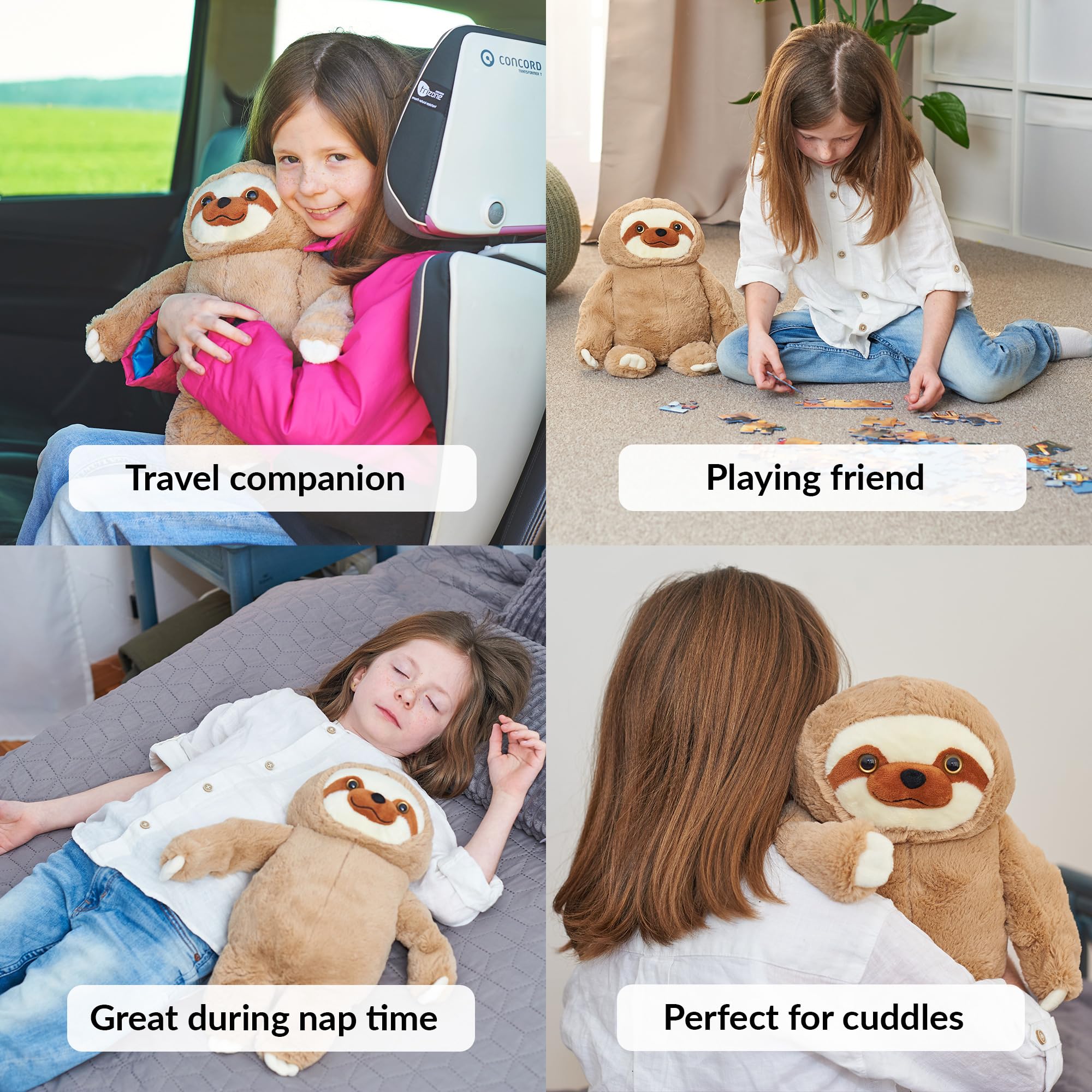 Snapklik.com : ODOXIA Weighted Animals For Anxiety 3.1lb Sloth Stuffed ...