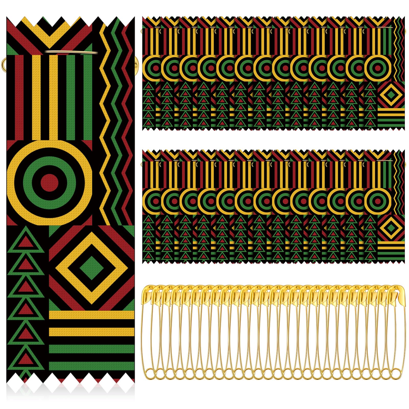 Amazon.com : Hotop 200 Pcs Juneteenth Satin Ribbons Pins Black History ...