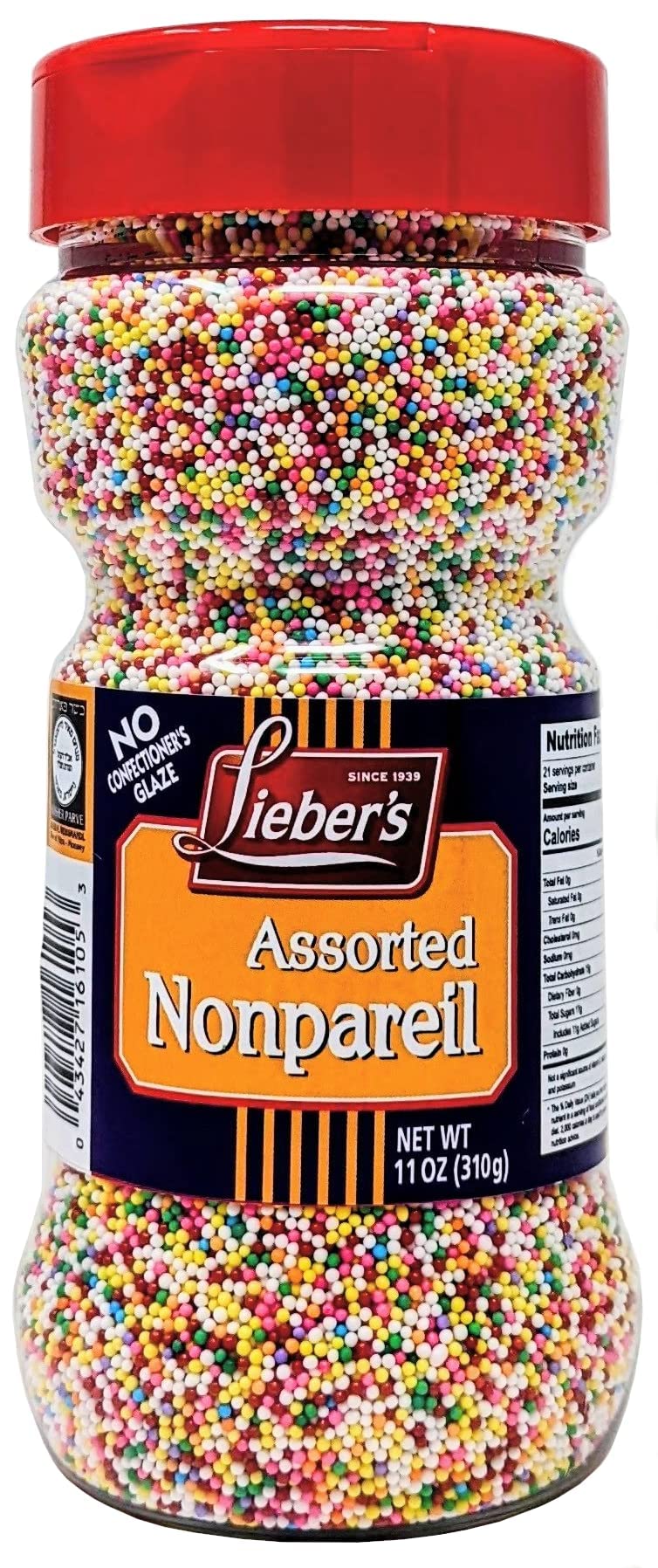 Lieber's Assorted Nonpareils 310g | Tasty Colourful, Bright Sprinkles ...