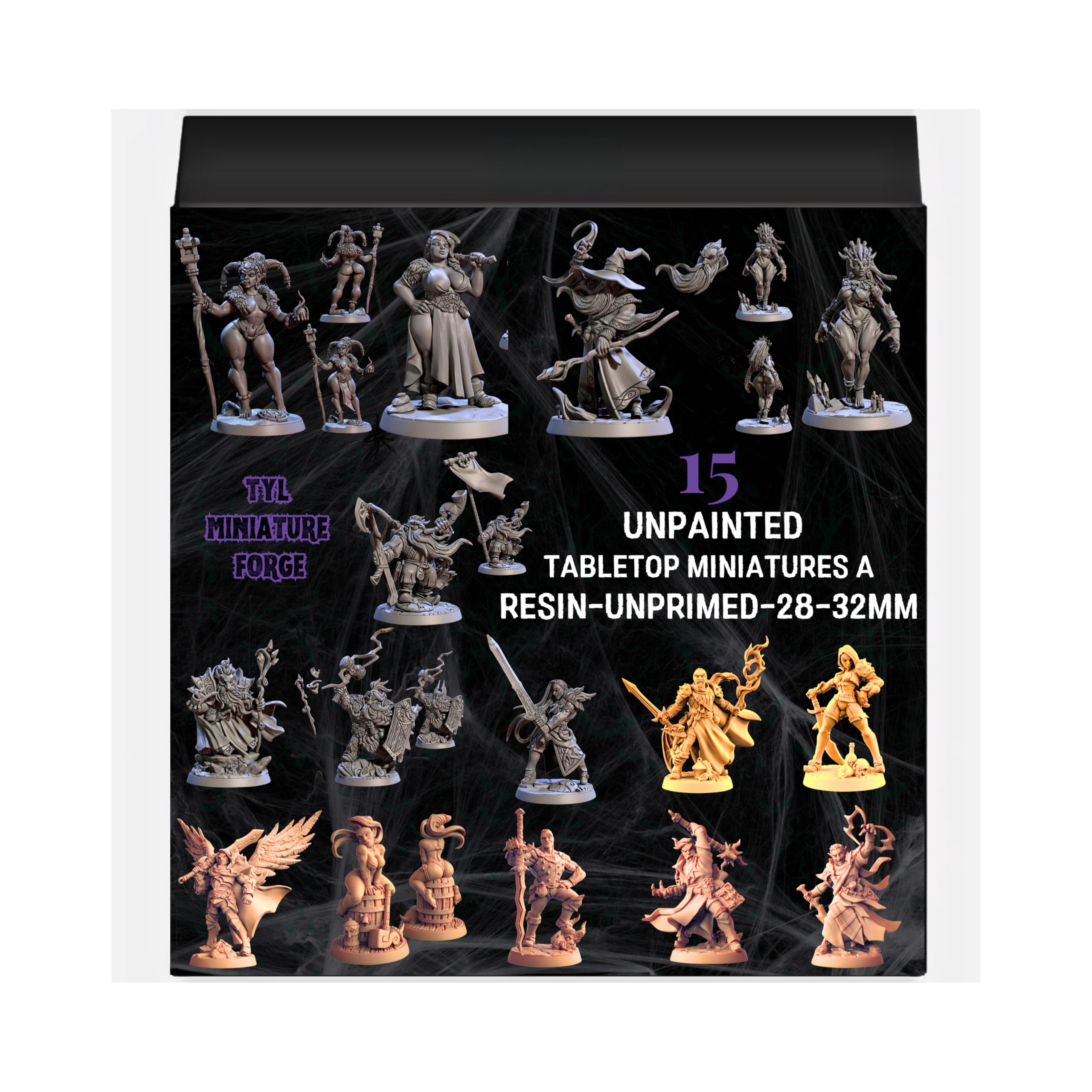 TYL Combo of Tabletop Miniatures B Unpainted Fantasy Miniatures for War ...