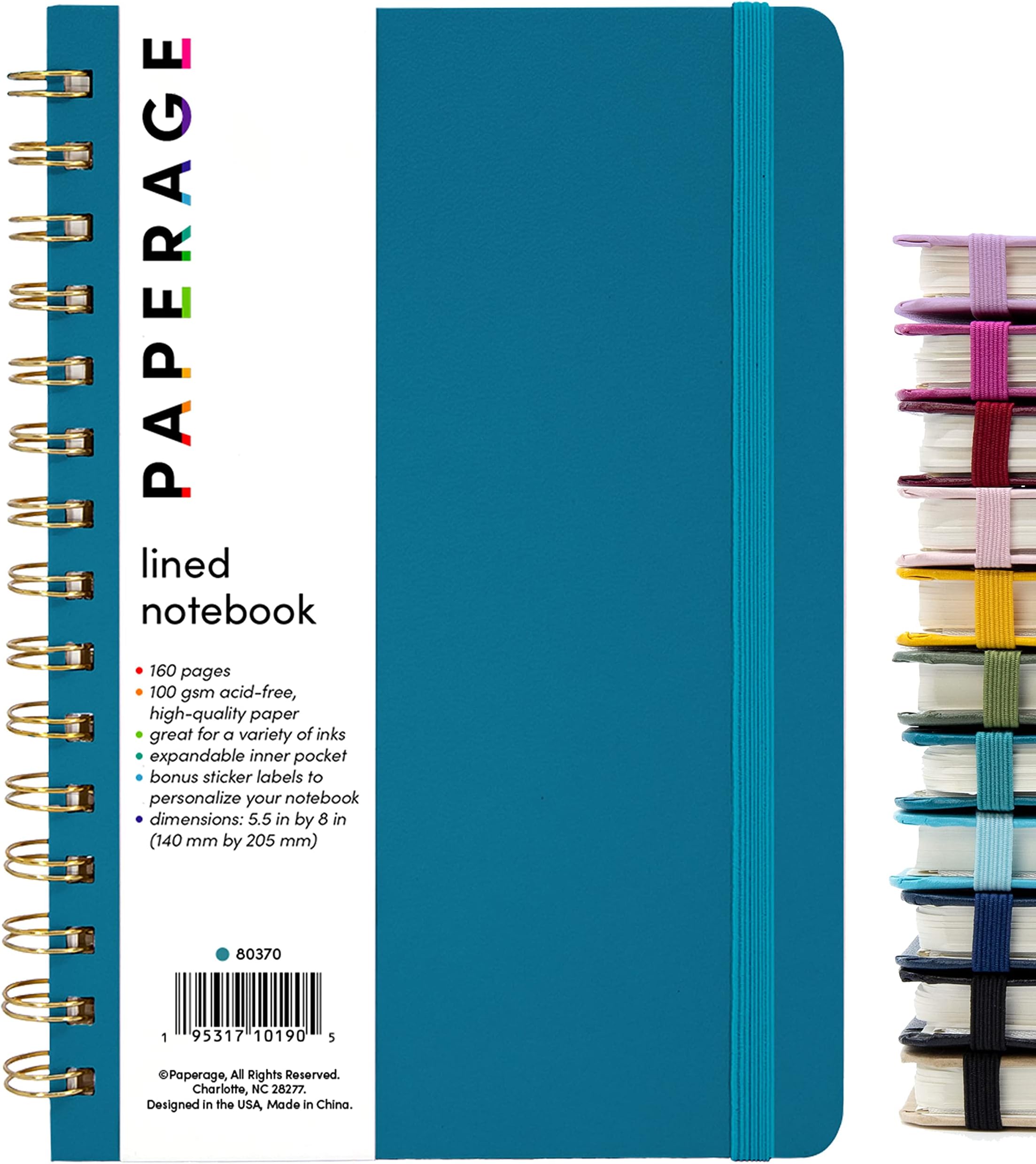 Amazon.com : Lined Spiral Journal Notebook, A5 Hardcover Leather ...
